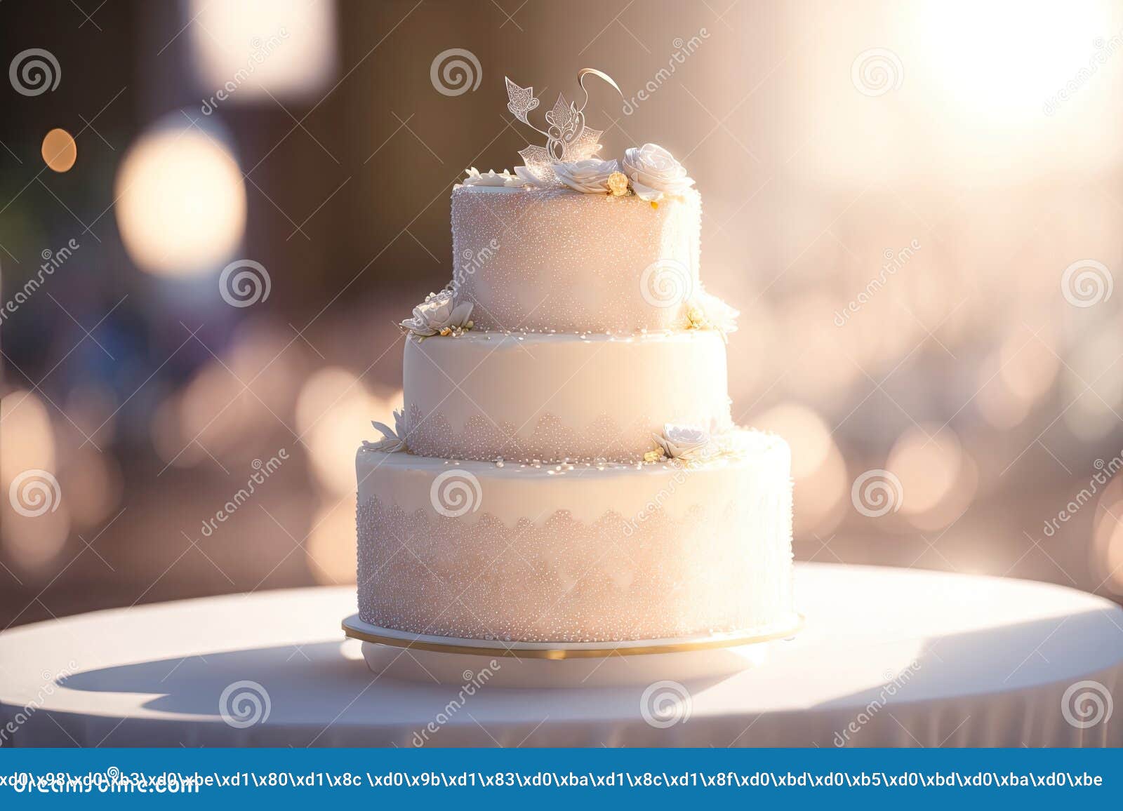 Wedding Cake Product Photo. Ai Generative Stock Illustration ...