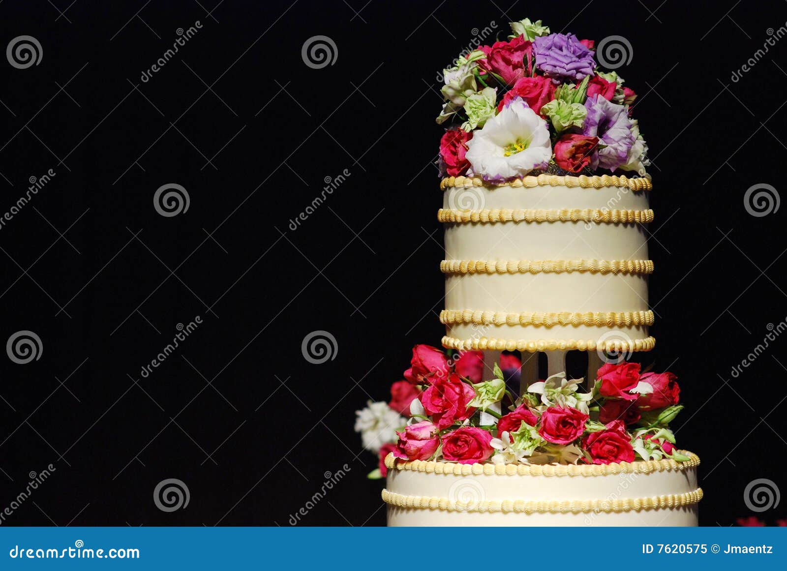 Wedding cake at reception stock image. Image of delicious - 7620575