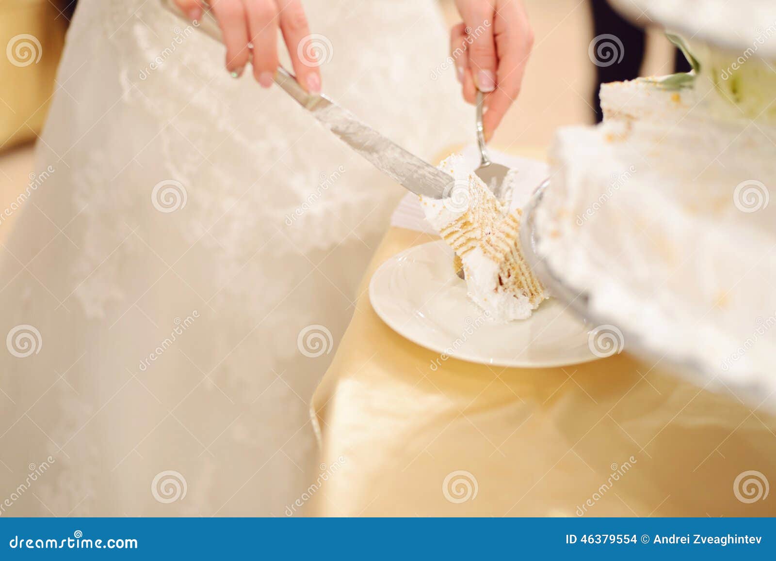 Wedding Cake Slices stock photo. Image of cake, people - 46379554