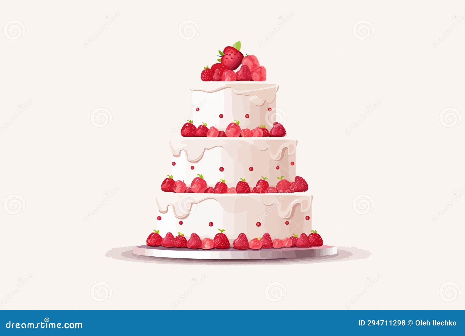 Wedding Cake Vector Flat Minimalistic Isolated Vector Style ...