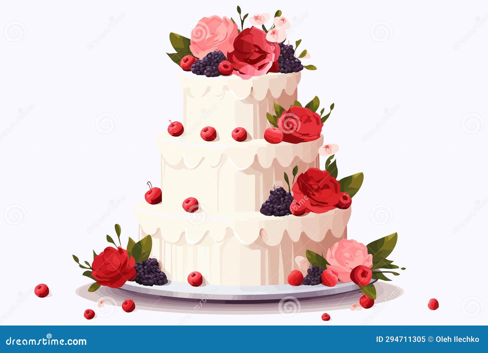 Wedding Cake Vector Flat Minimalistic Isolated Vector Style ...