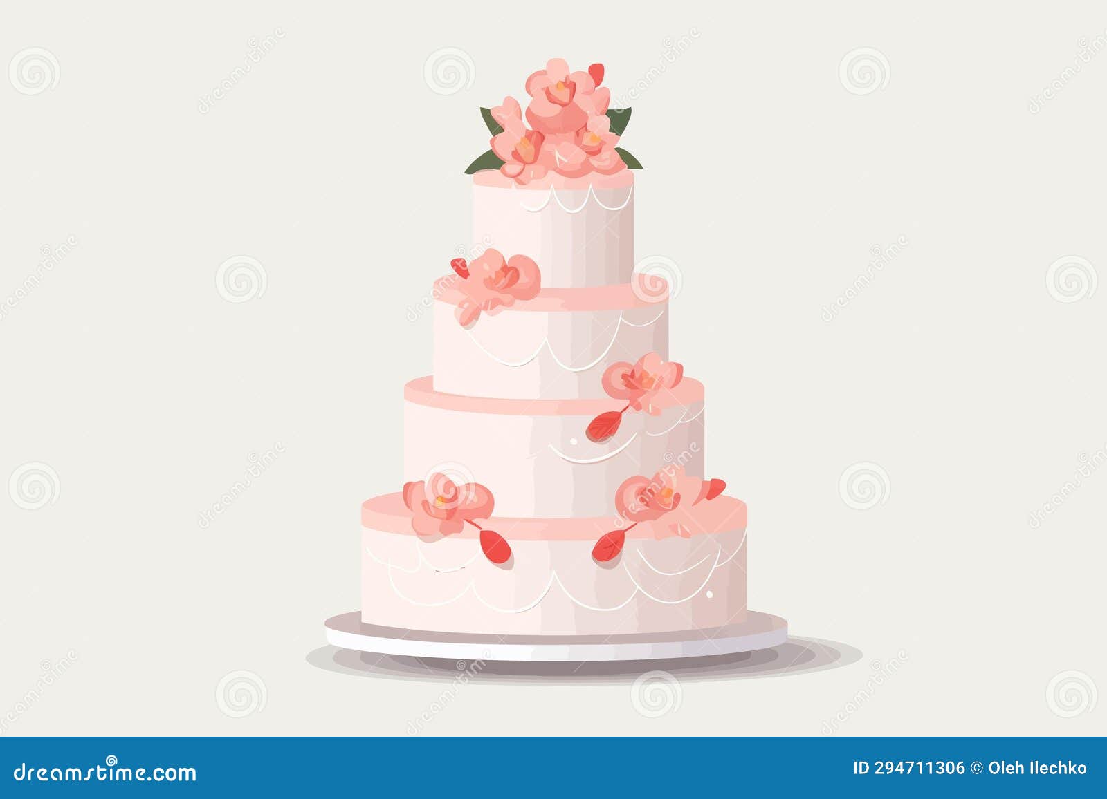 Wedding Cake Vector Flat Minimalistic Isolated Vector Style ...