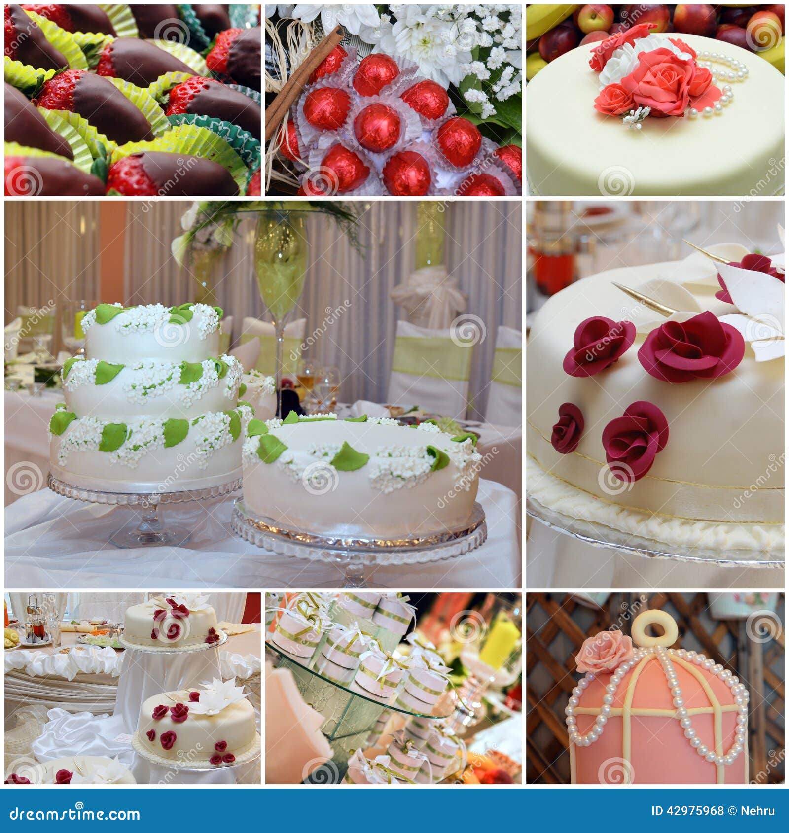 Wedding cakes and sweets stock photo. Image of gifts - 42975968