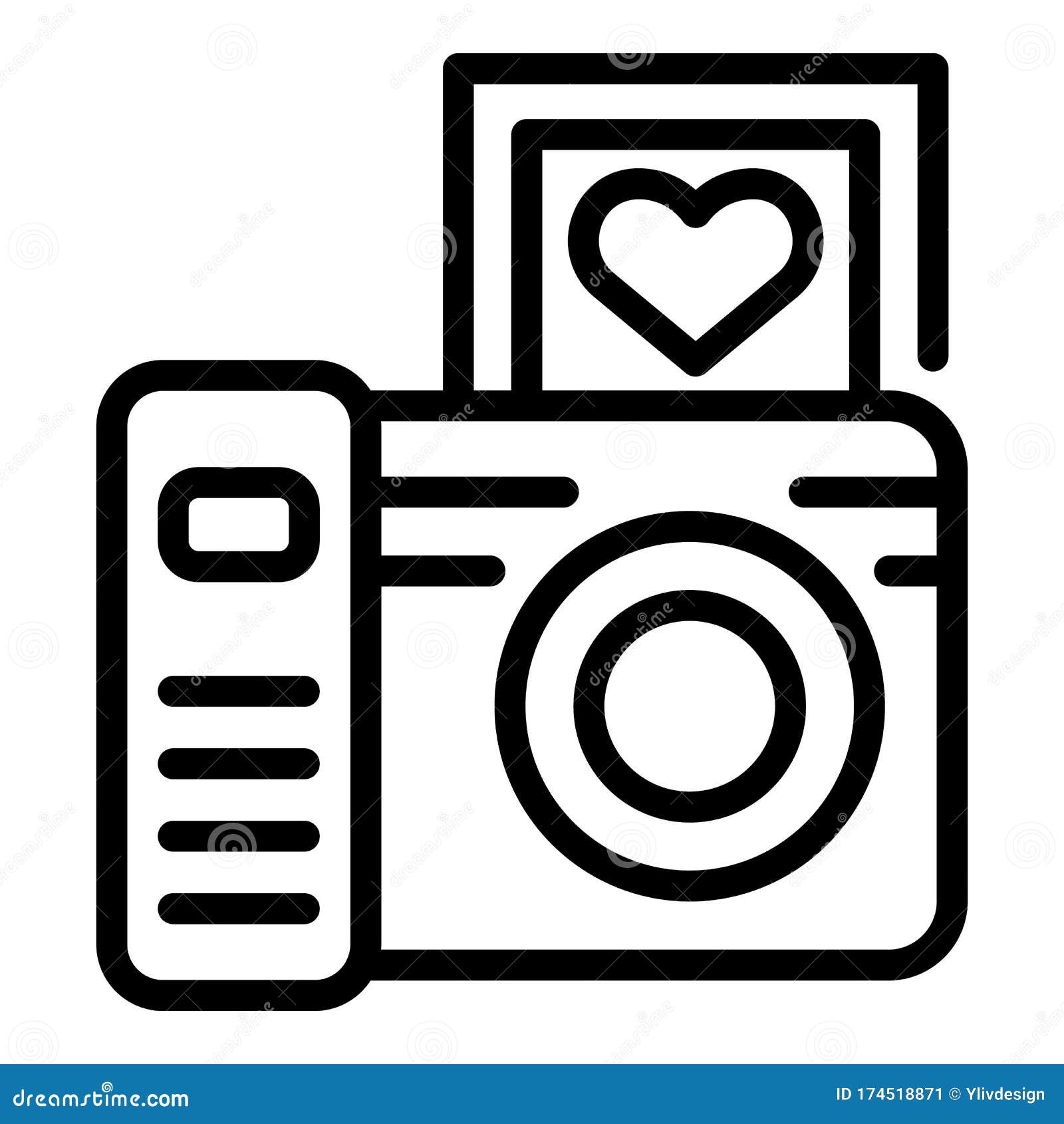 Wedding Camera Icon, Outline Style Stock Vector - Illustration of ...