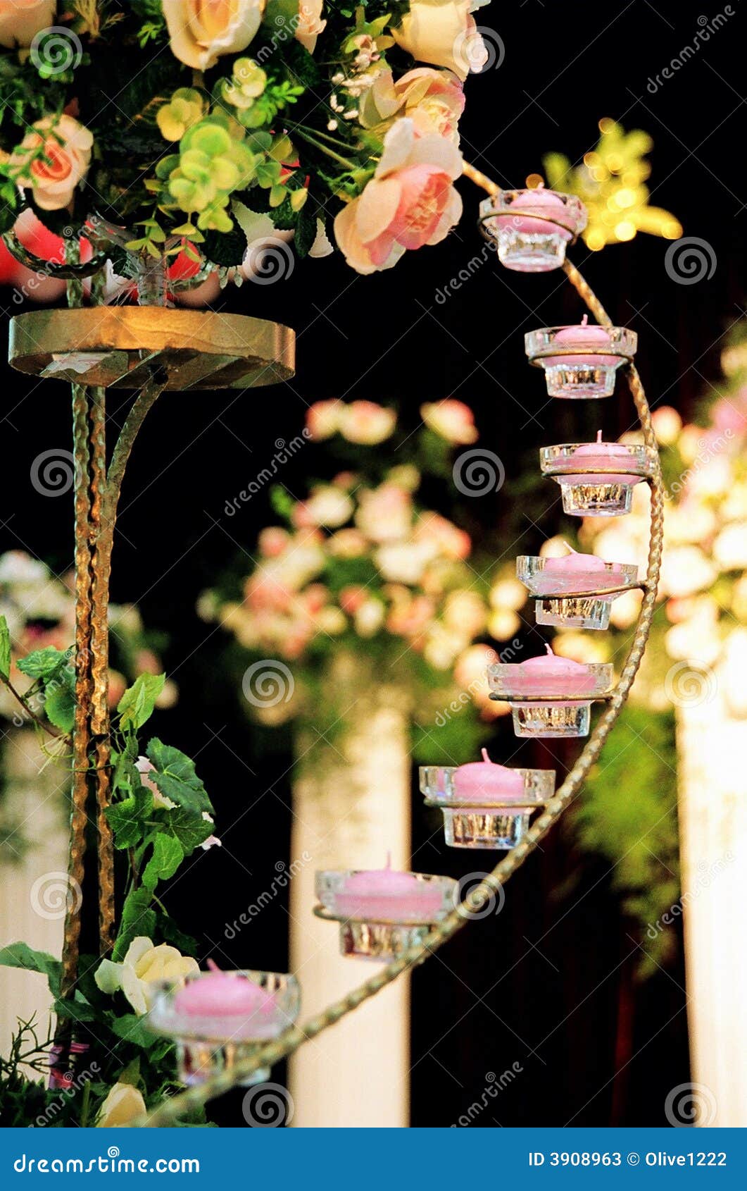 Wedding candle rack stock image. Image of candlelight - 3908963