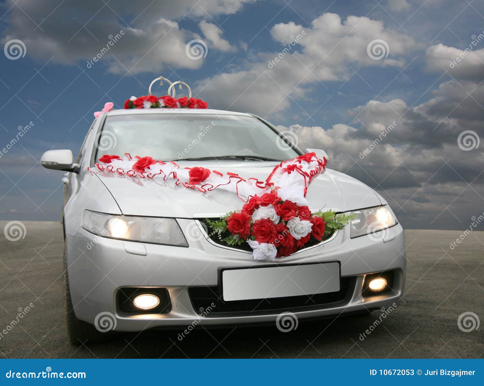 Wedding car stock image. Image of holiday, tapes, area - 10672053