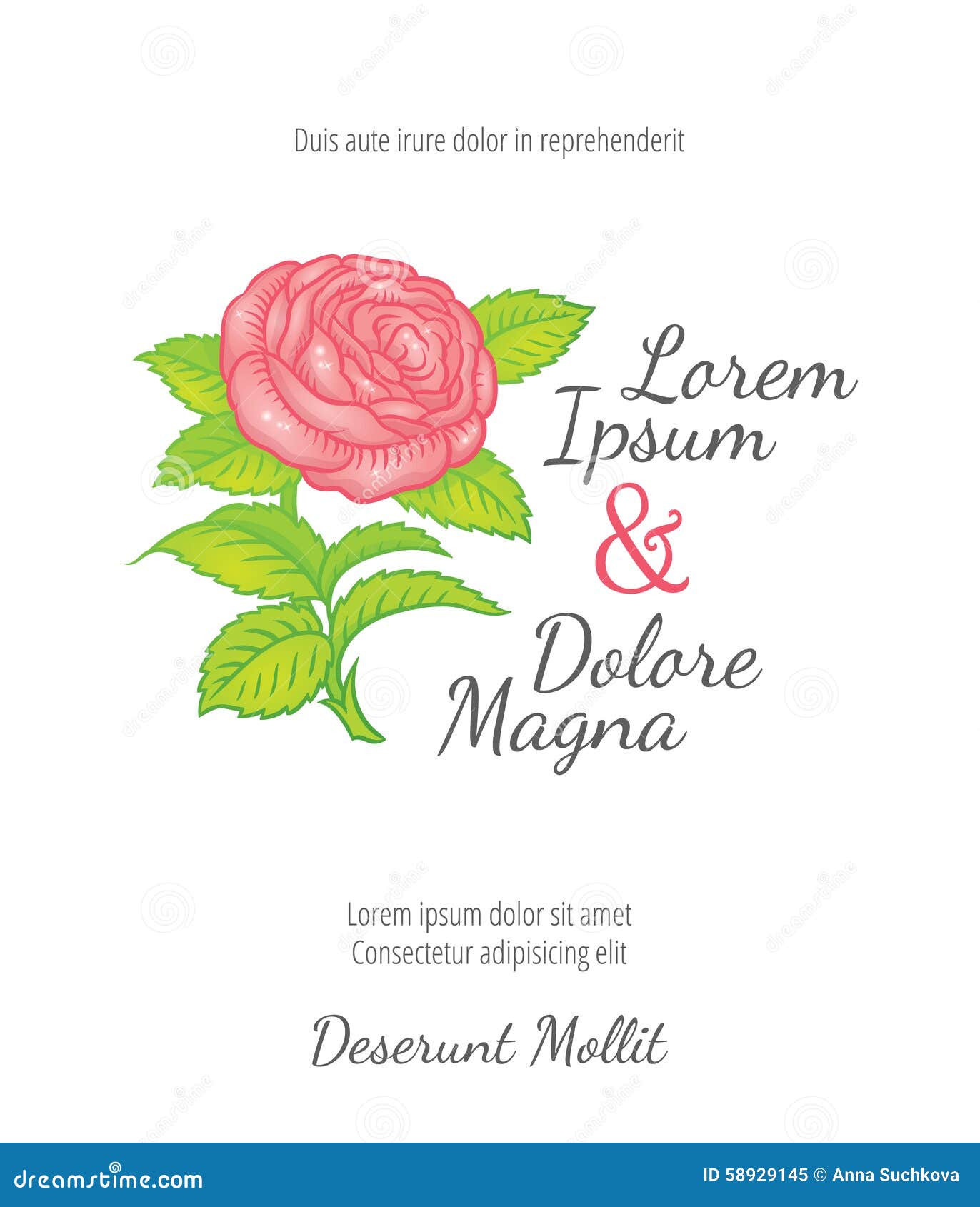 Wedding Card with Drawing Roses in a Classic Retro Style Stock ...