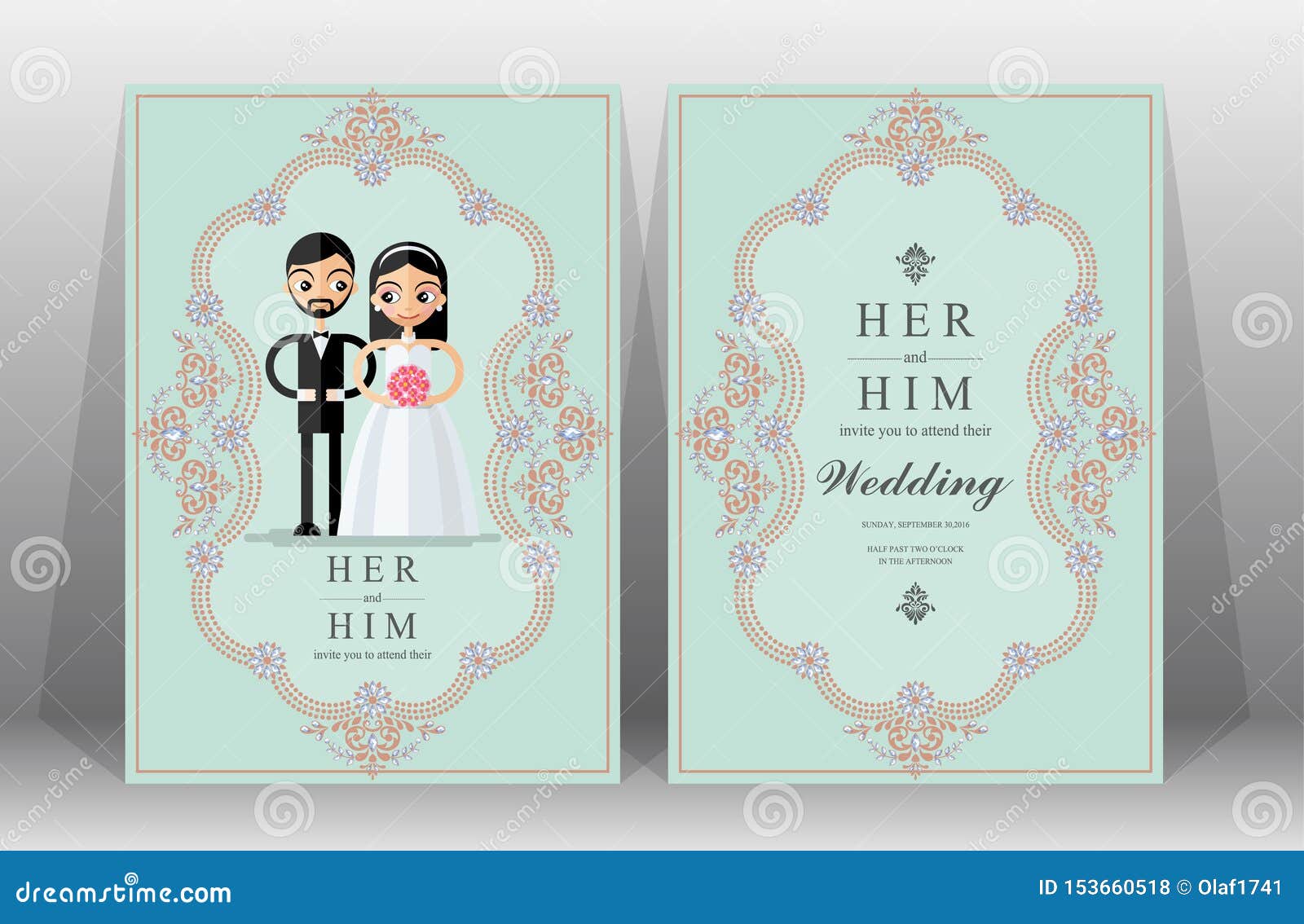 Indian Wedding Invitation Card Templates . Stock Vector - Illustration ...