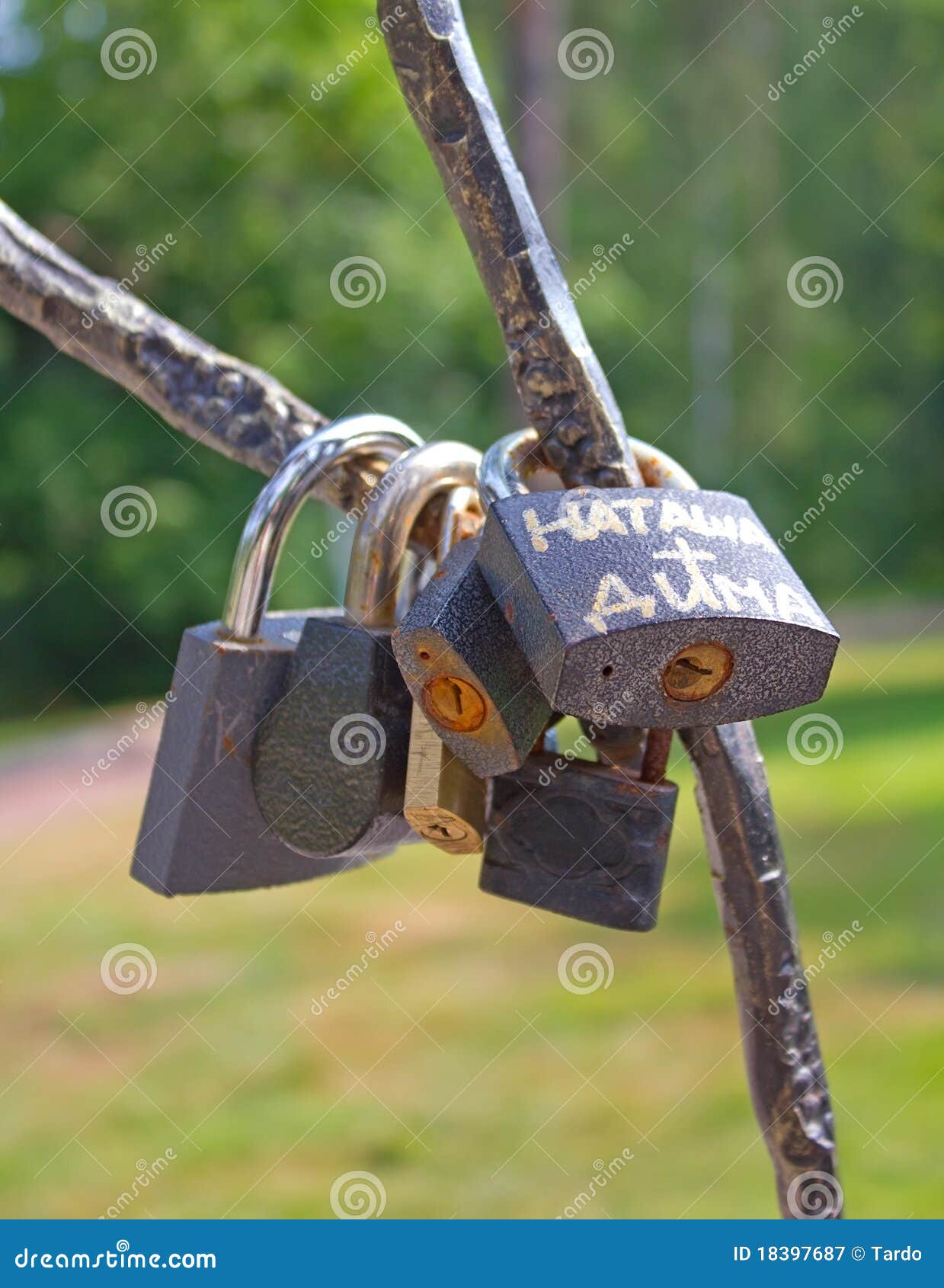 Wedding Castle As a Sign of Love Stock Image - Image of locked ...