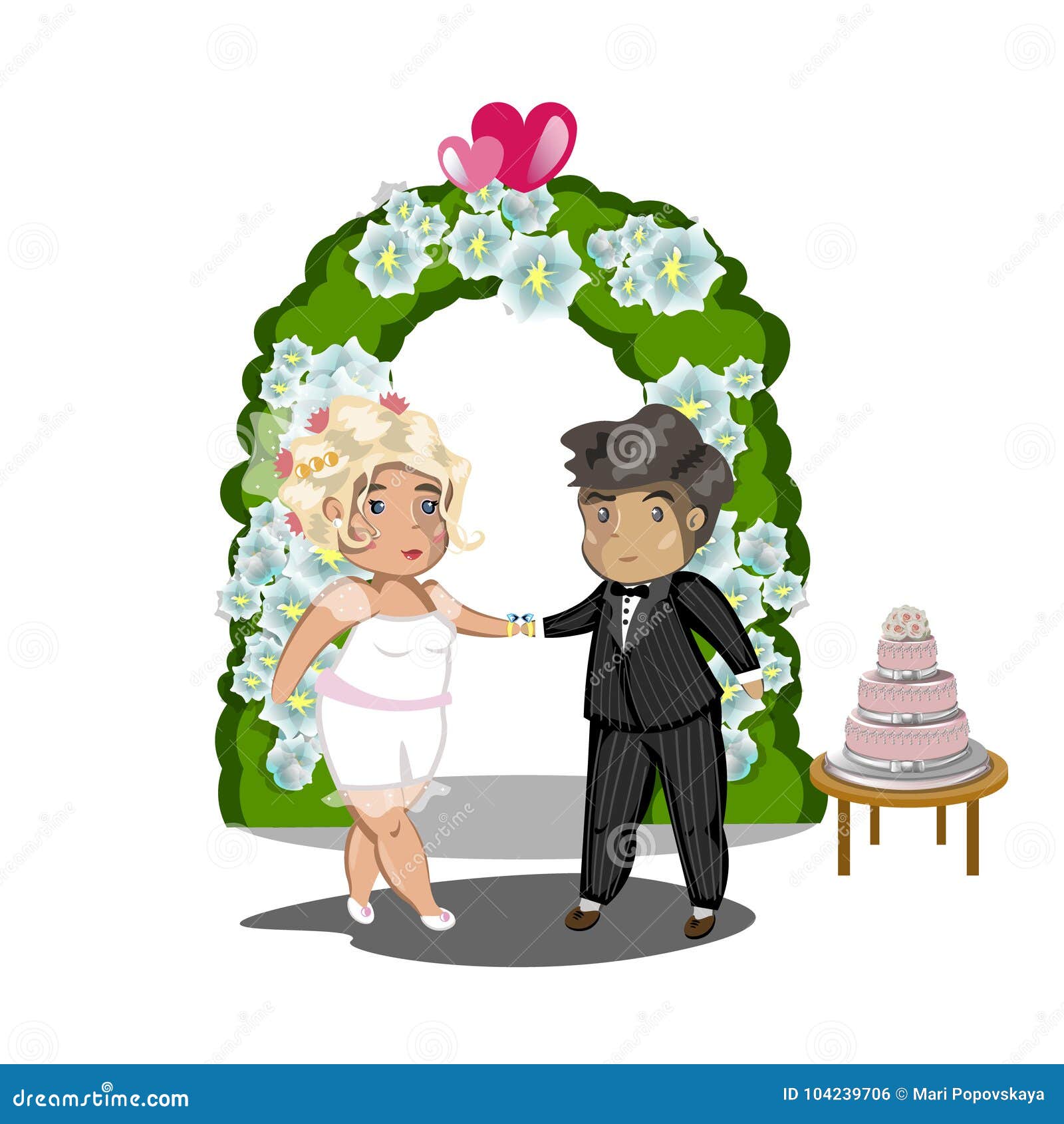 Wedding Celebration, Getting Married Stock Vector - Illustration of ...