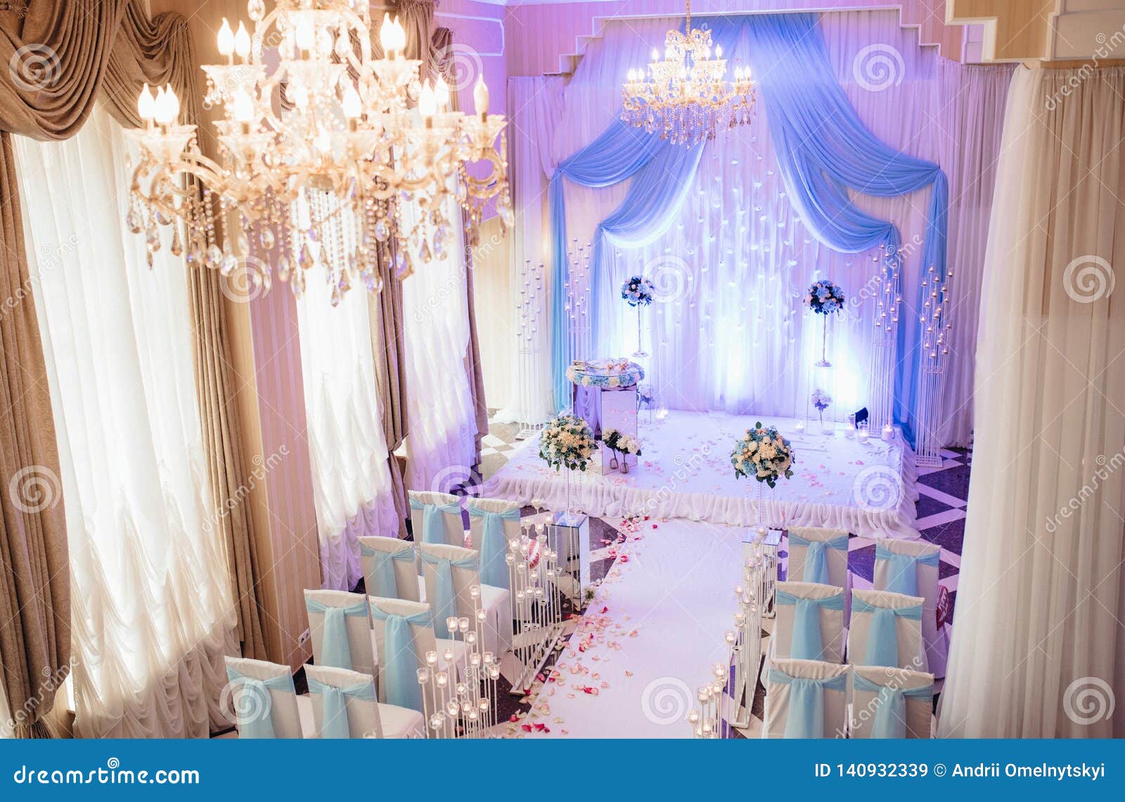 Wedding ceremony area stock image. Image of florist - 140932339