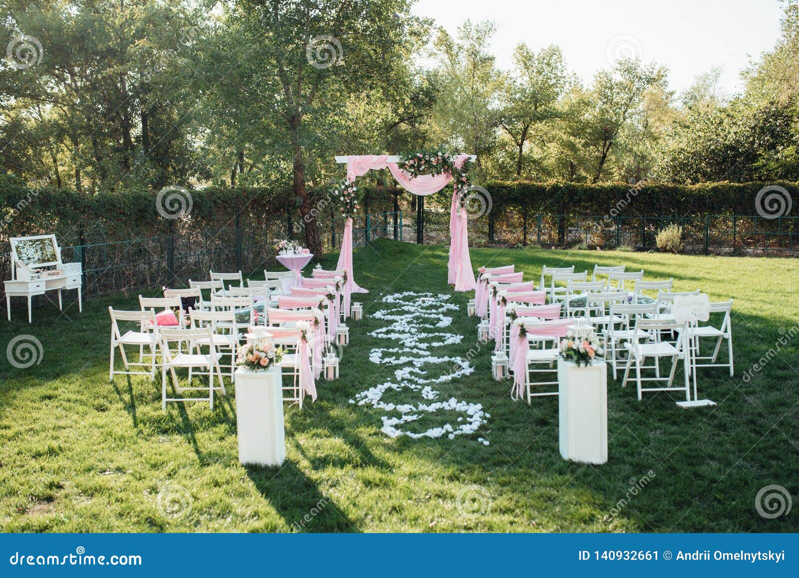 Wedding ceremony area stock image. Image of love, ceremony - 140932661