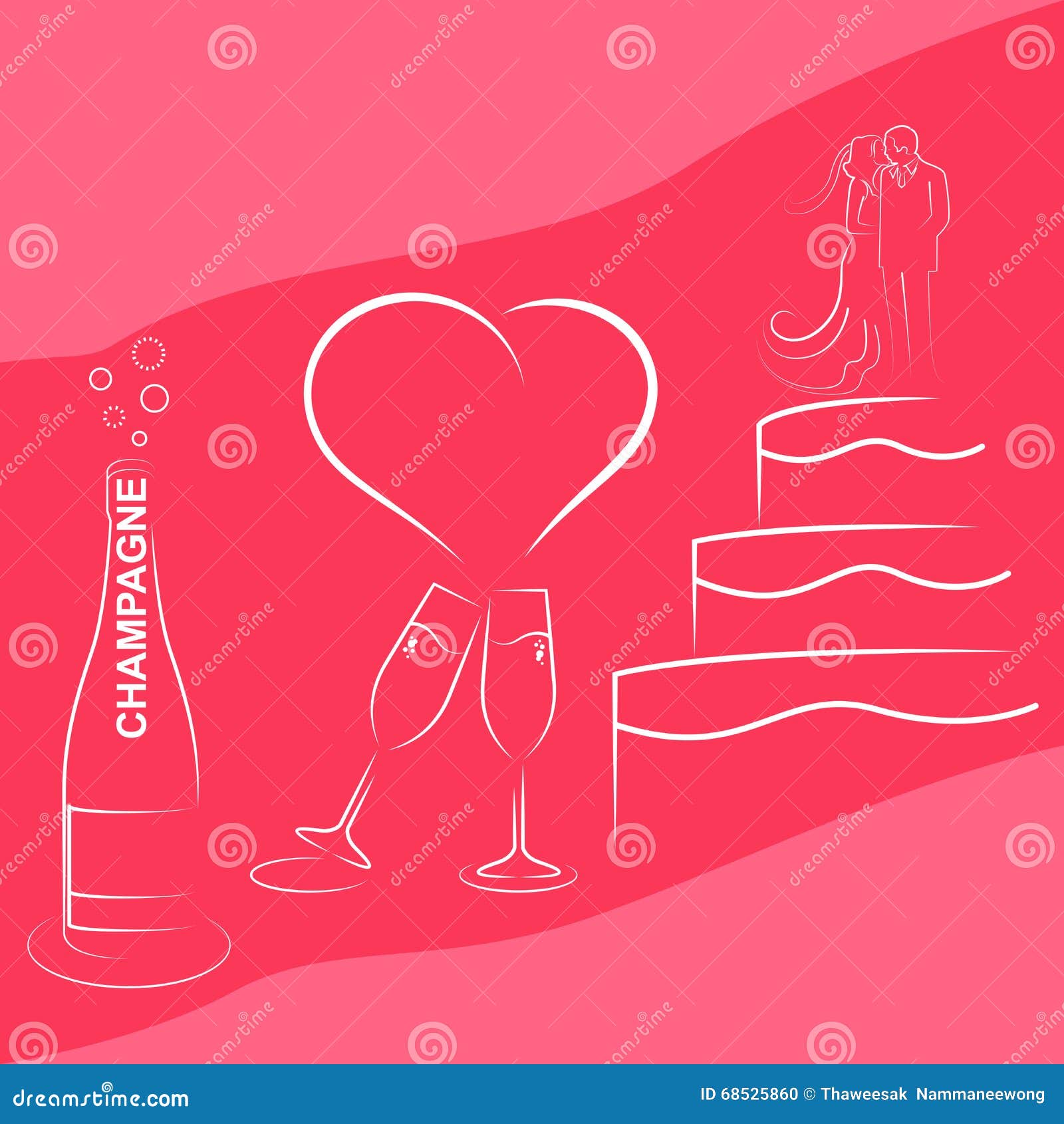 Wedding Ceremony and Celebration Stock Vector - Illustration of woman ...