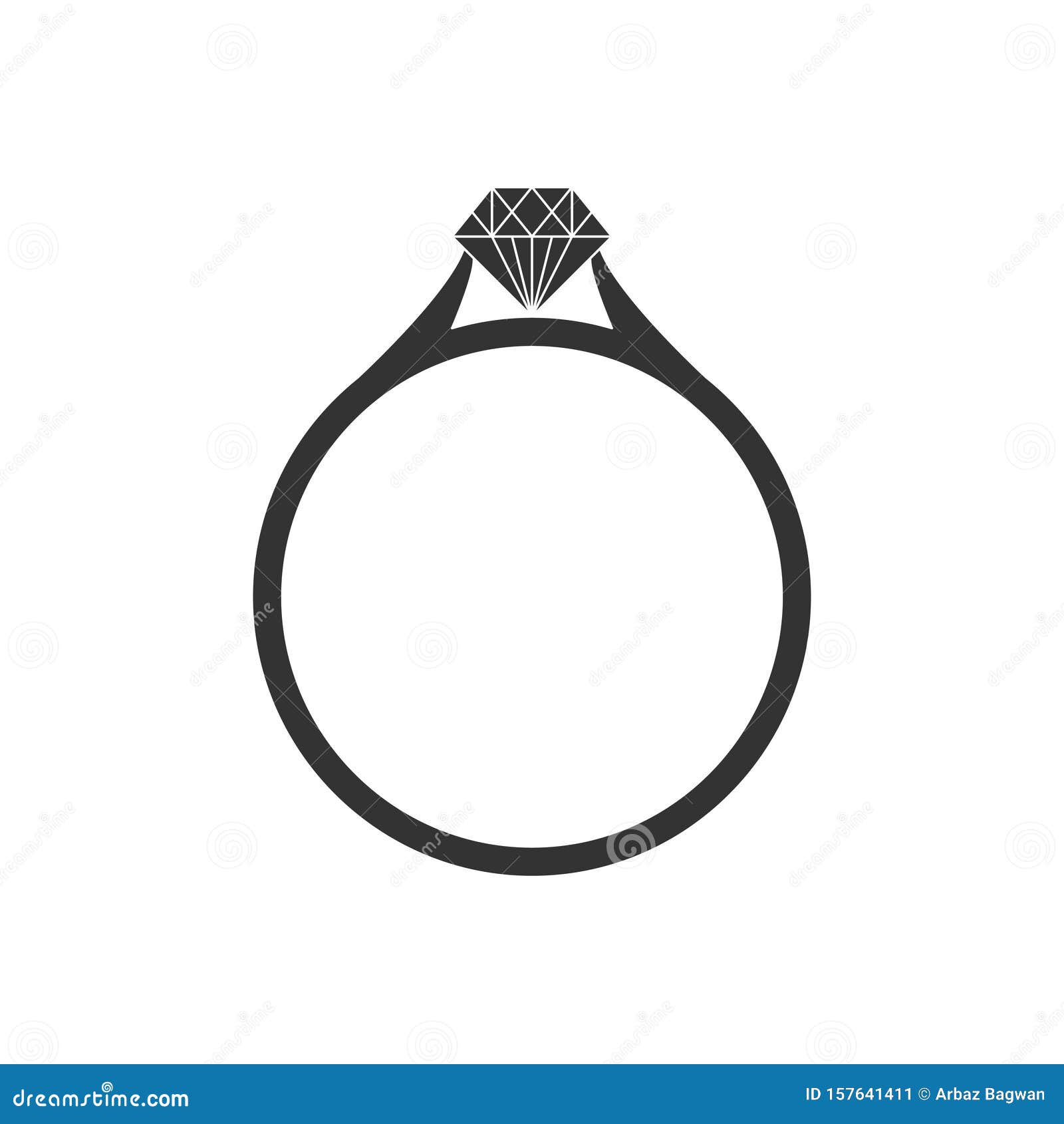 Wedding Ceremony Diamond Ring Icon Stock Vector - Illustration of ...
