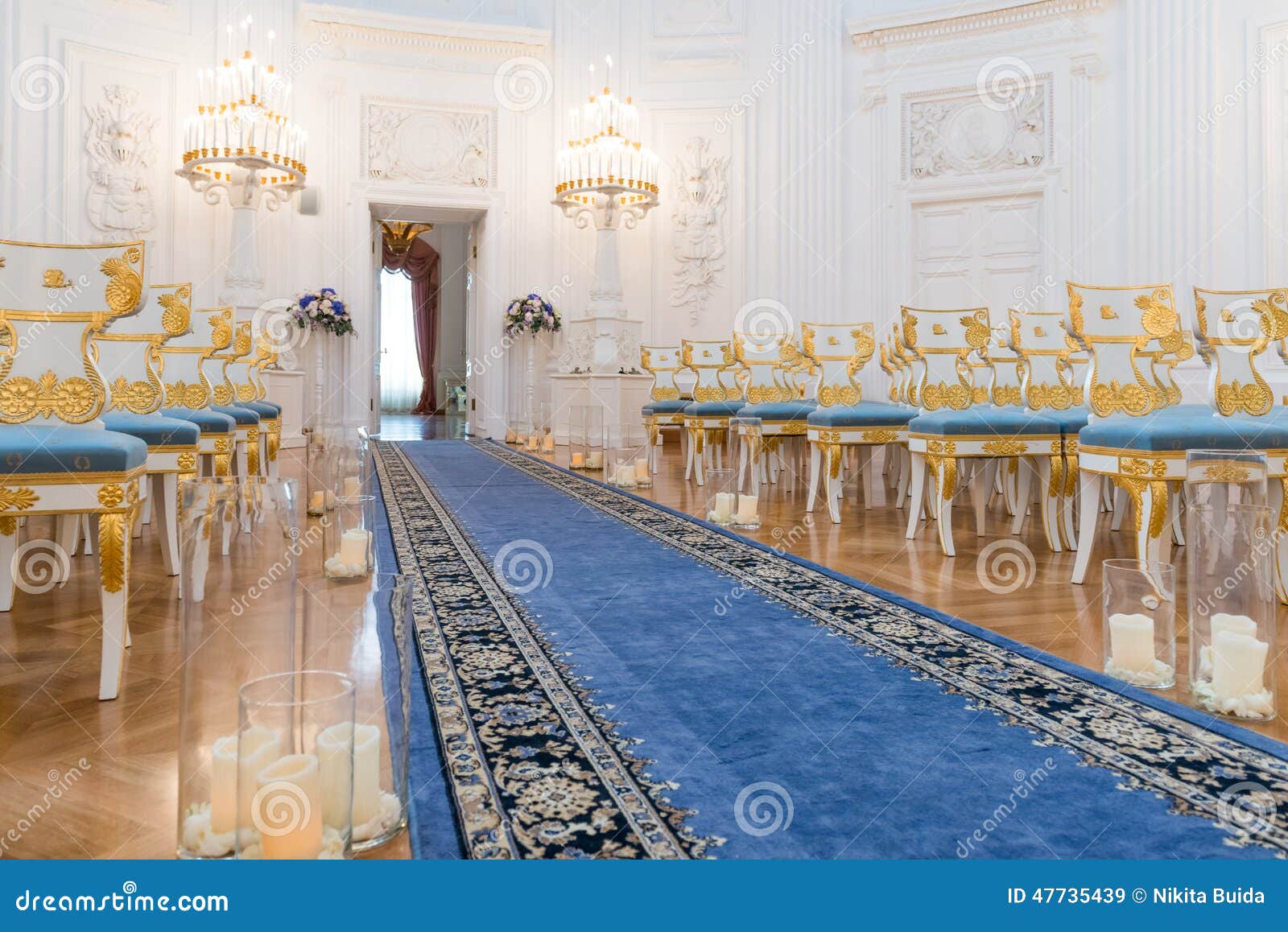 Wedding ceremony hall stock image. Image of beautiful - 47735439