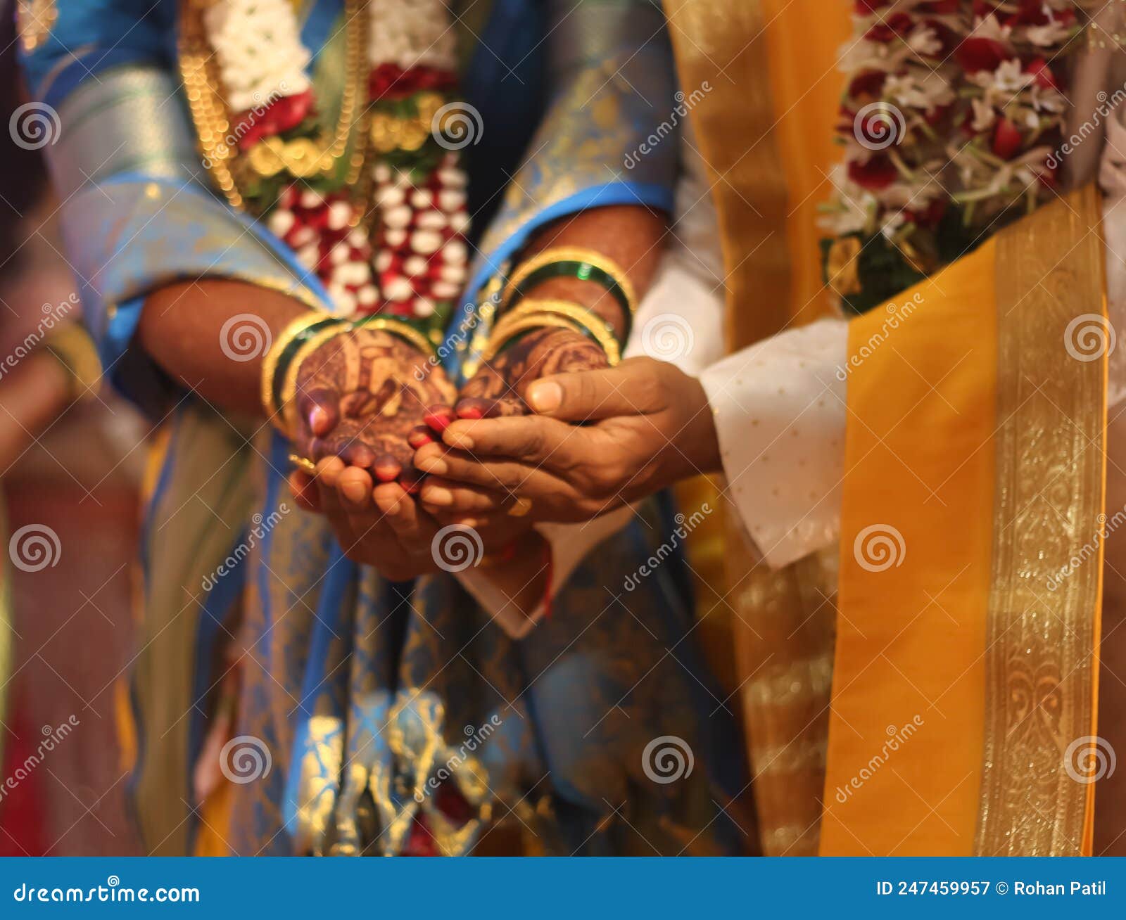 The Wedding Ceremony is Performed by Holding Hands Stock Image - Image ...
