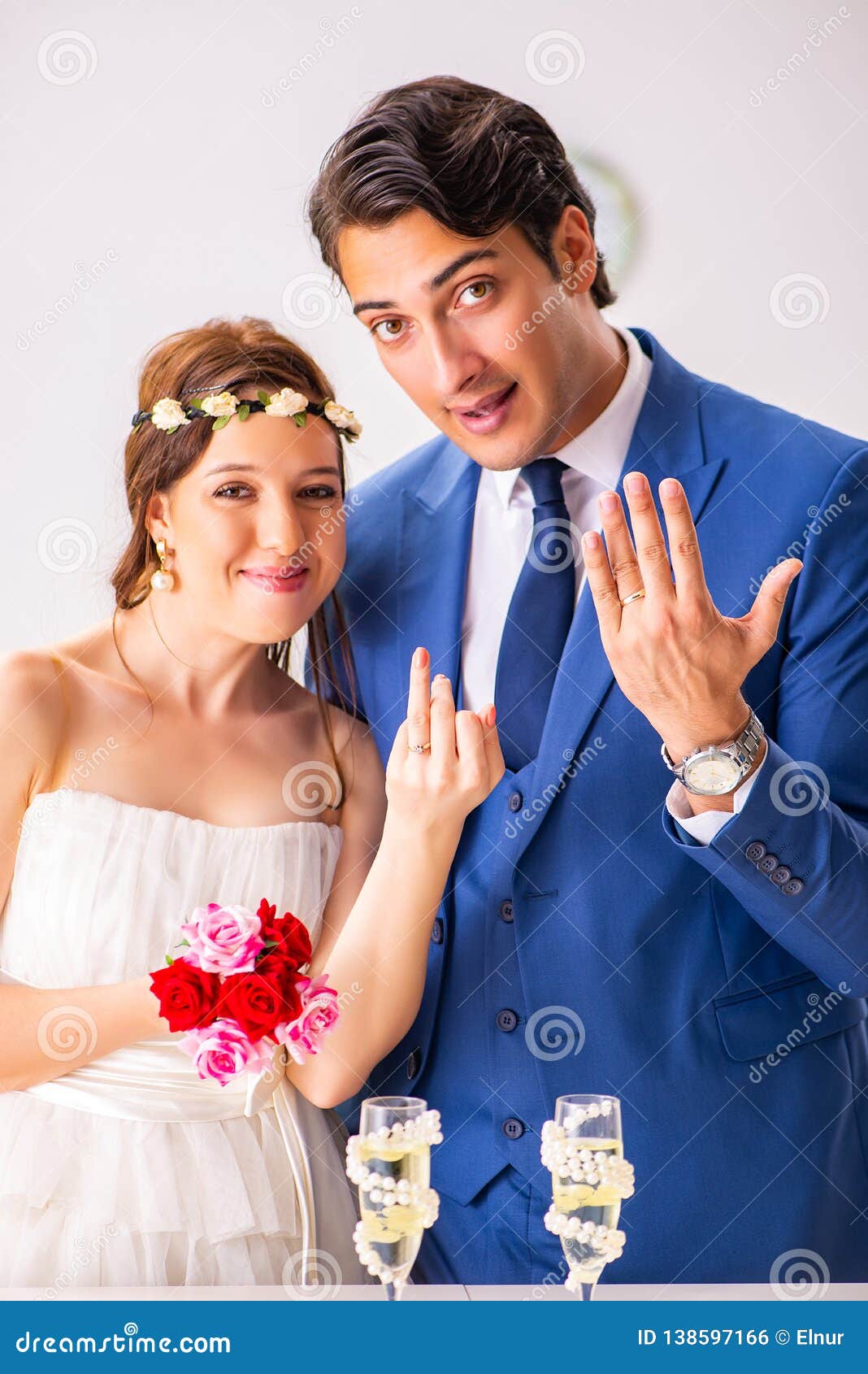 The Wedding Ceremony with Wife and Husband Stock Photo - Image of ...