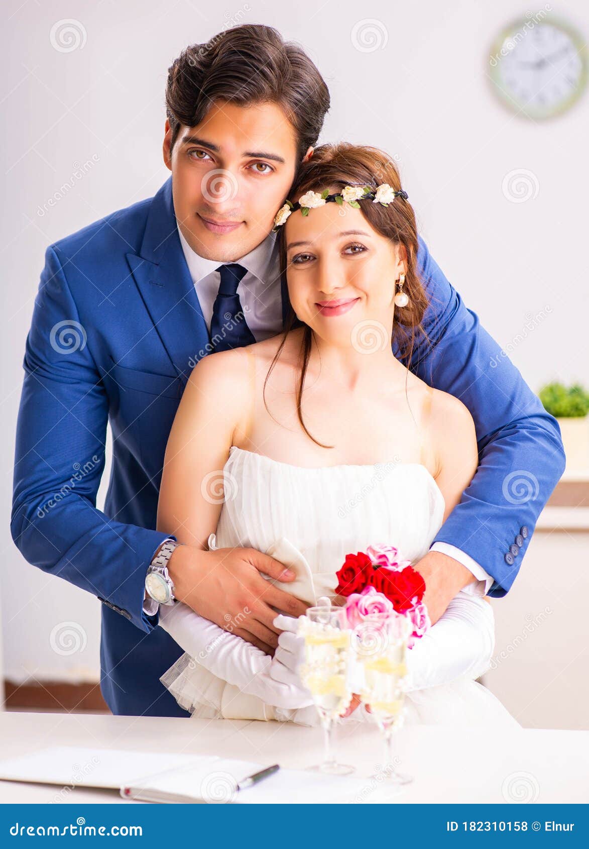 Wedding Ceremony with Wife and Husband Stock Photo - Image of beauty ...