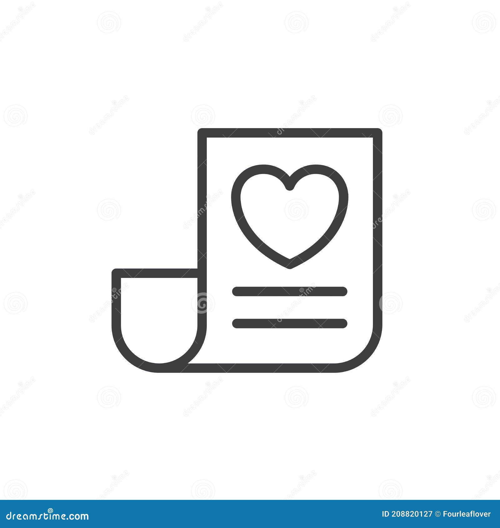 Wedding Certificate Marriage Contract Line Icon Stock Vector ...