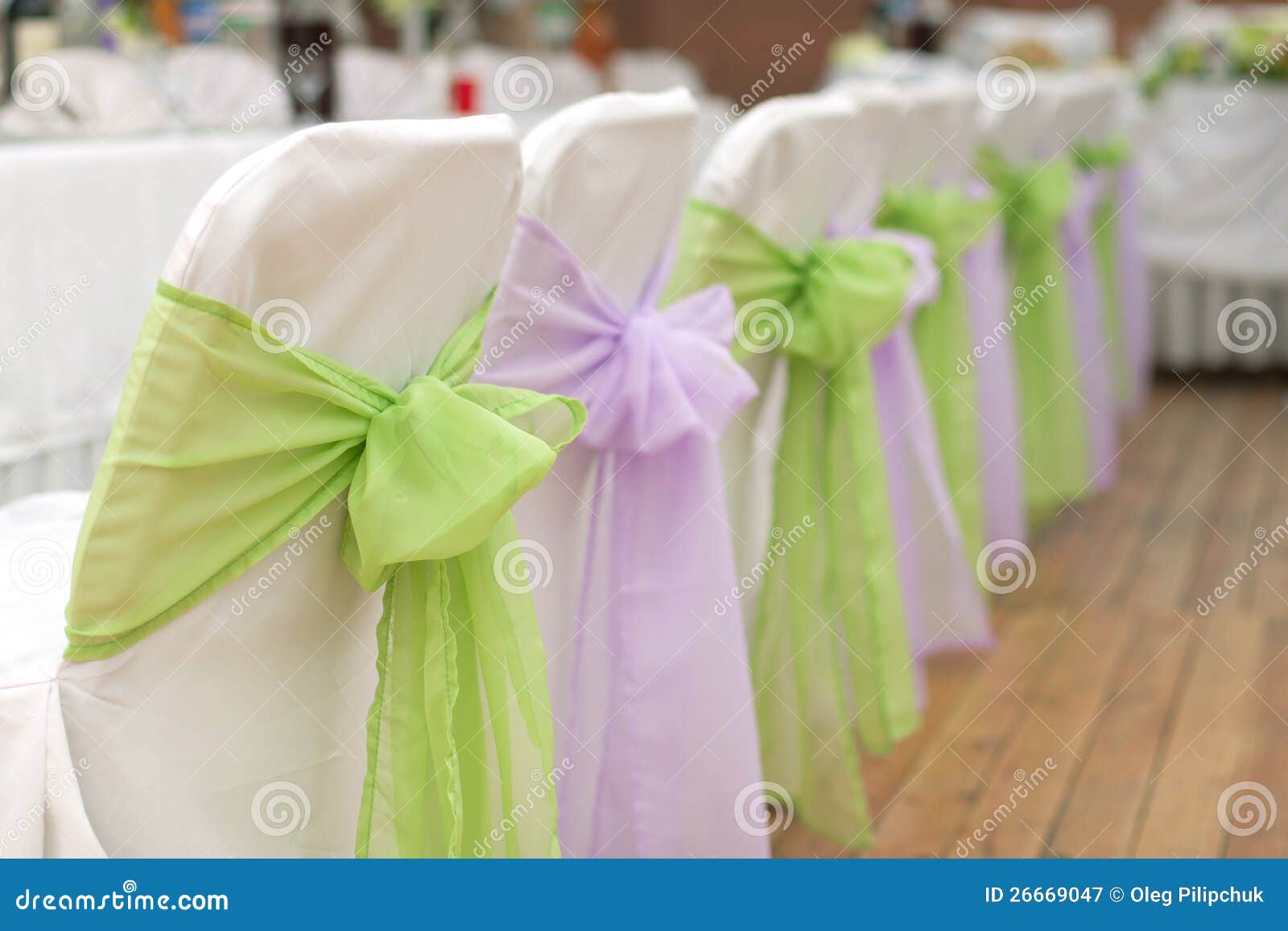 Wedding Chairs with Silk Ribbon Stock Image - Image of light, seat ...
