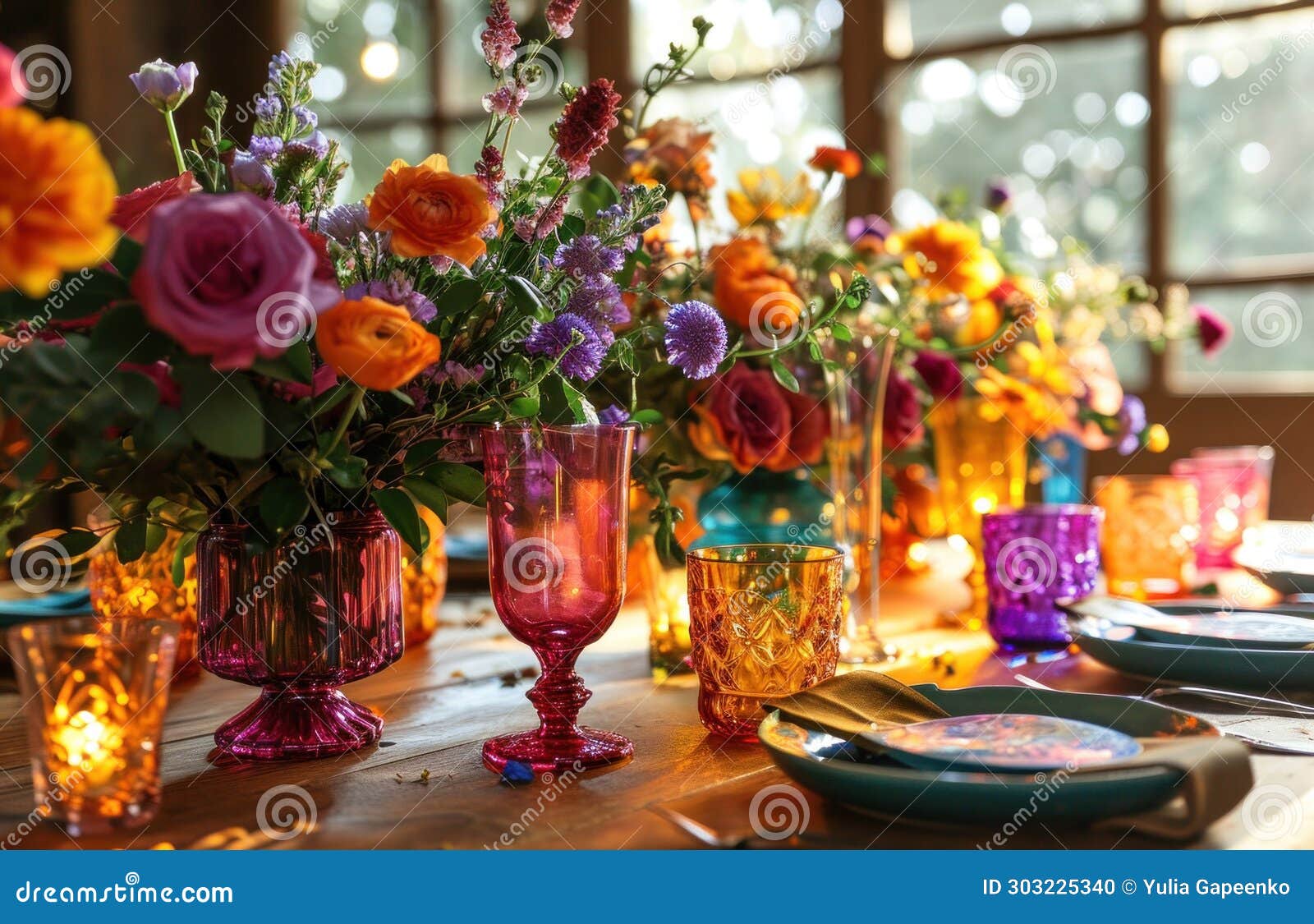 Wedding, Christening, or Civil Event in a Rustic Setting Using Colorful ...