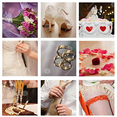 Wedding collage stock image. Image of married, fiancee - 11637375