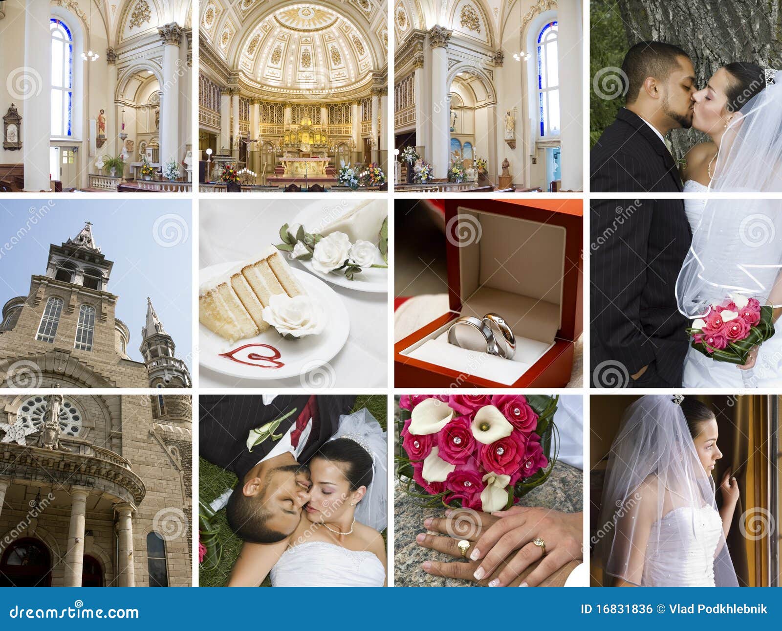 Wedding Collage stock photo. Image of love, female, beautiful - 16831836