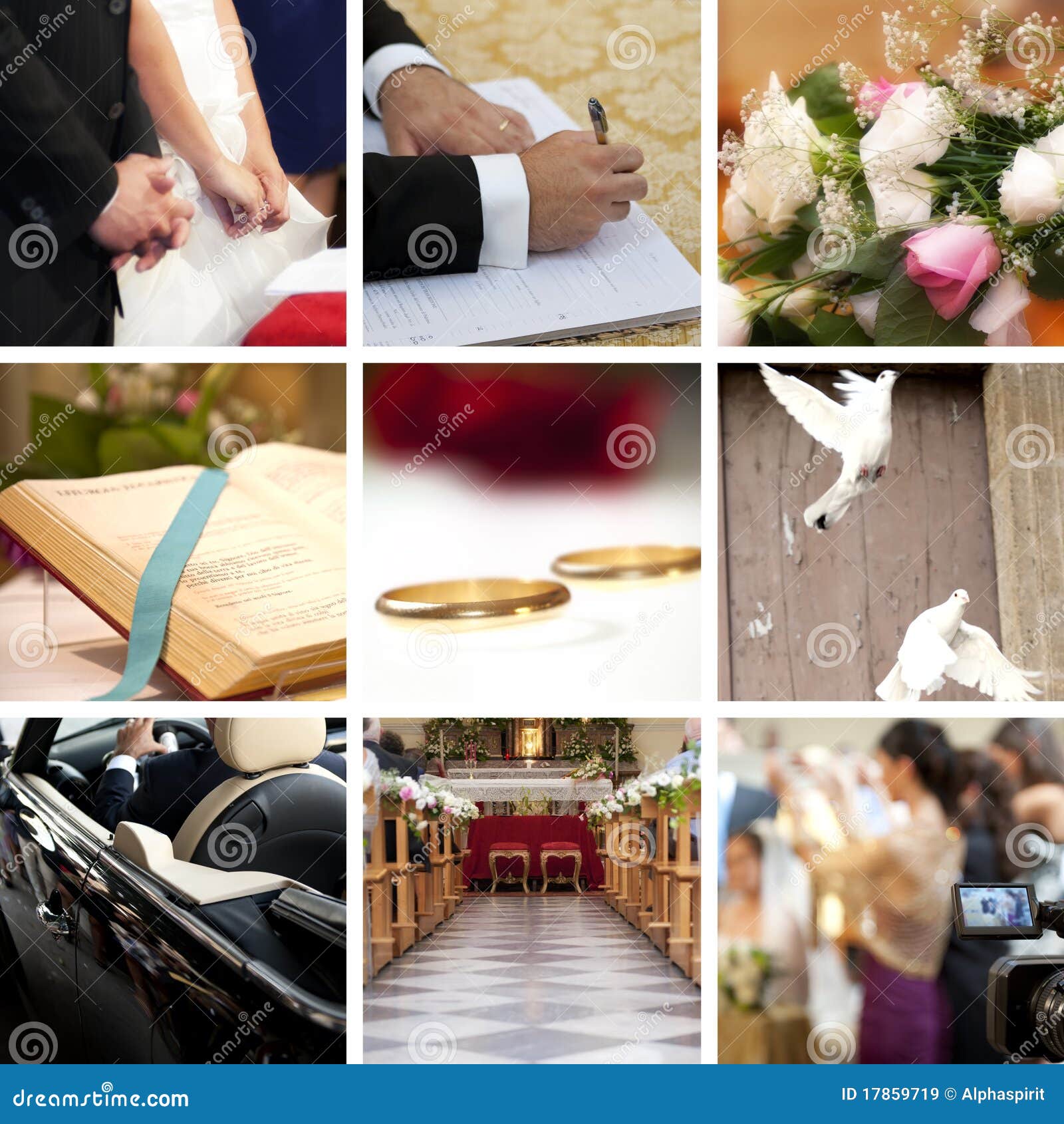 Wedding collage stock image. Image of romance, groom - 17859719