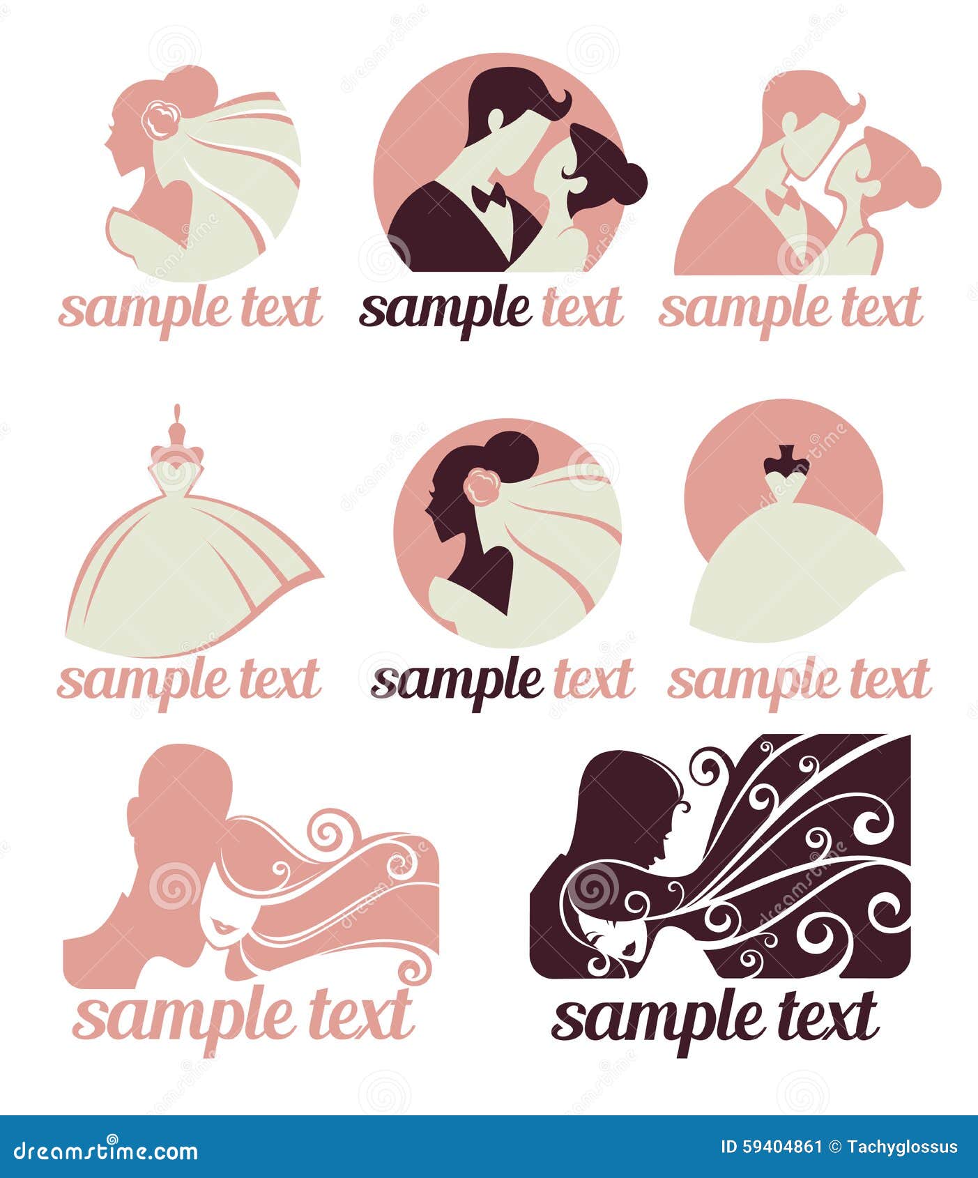 Wedding collection stock vector. Illustration of icon - 59404861