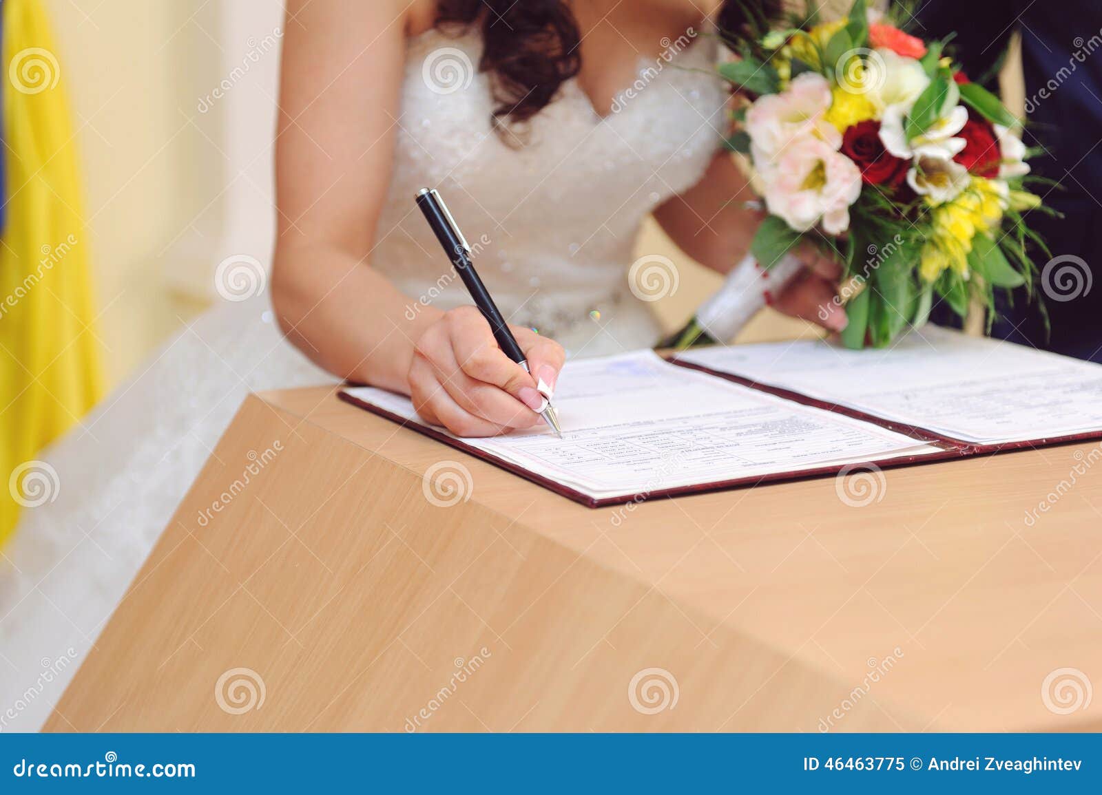 Wedding Contract Signing stock image. Image of business - 46463775