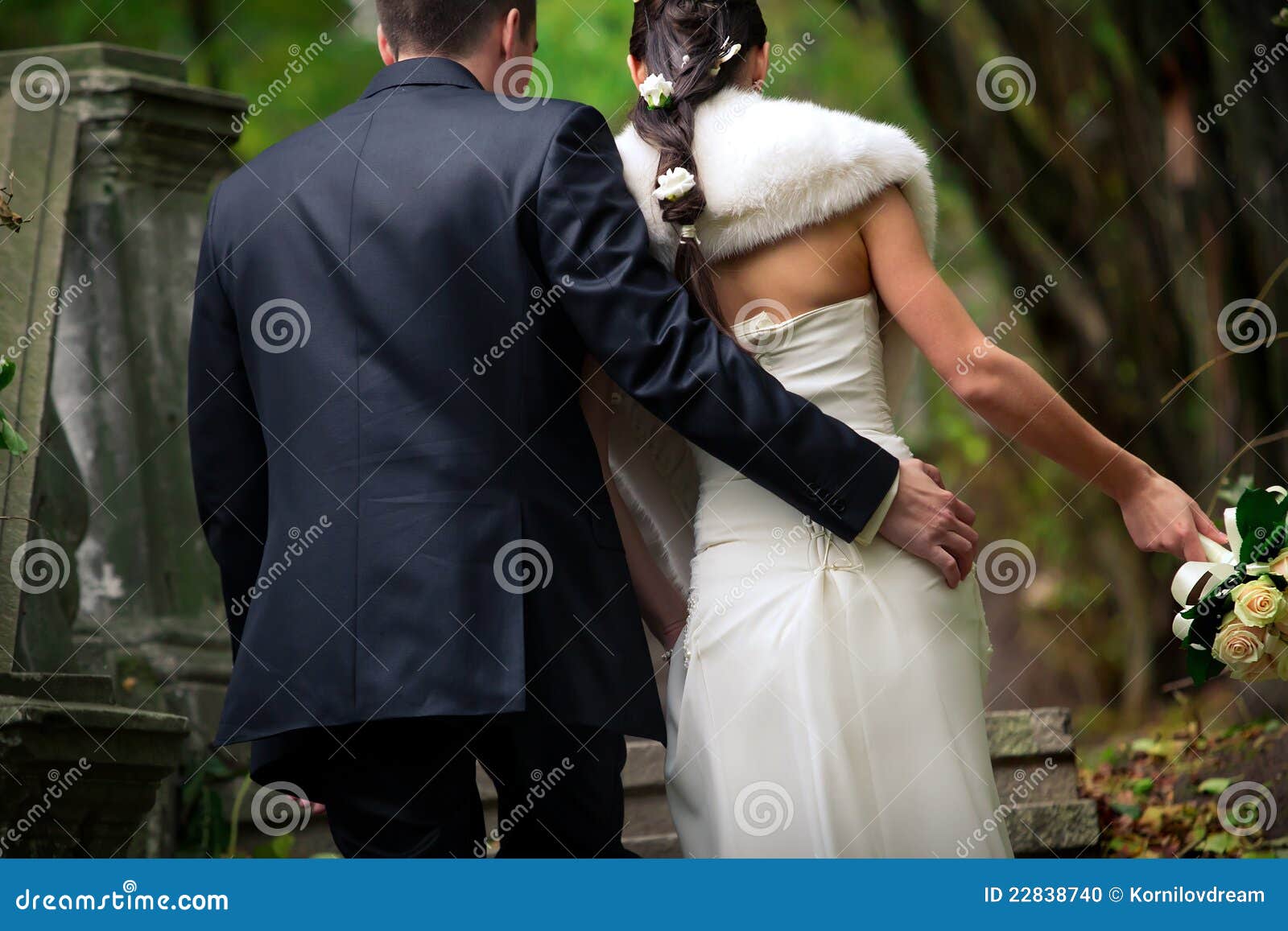 Wedding couple stock photo. Image of groom, back, beautiful - 22838740