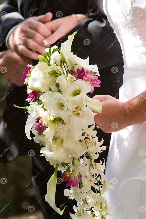 Wedding couple stock photo. Image of flower, ceremony, bouquet - 455082
