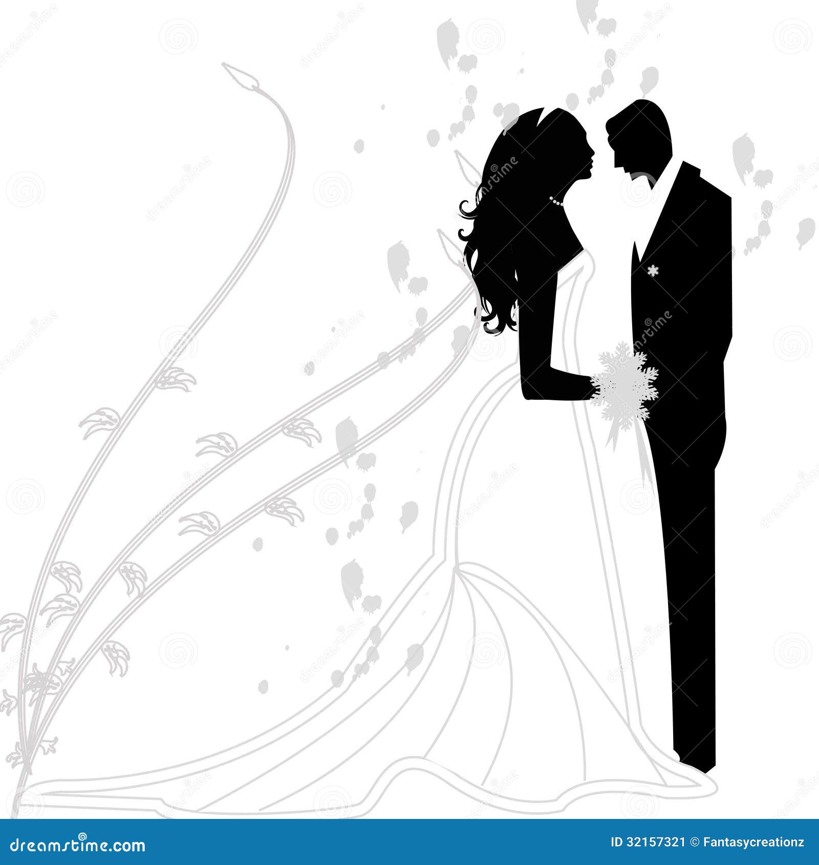 Wedding Couple Stock Vector Illustration Of People Marriage 32157321
