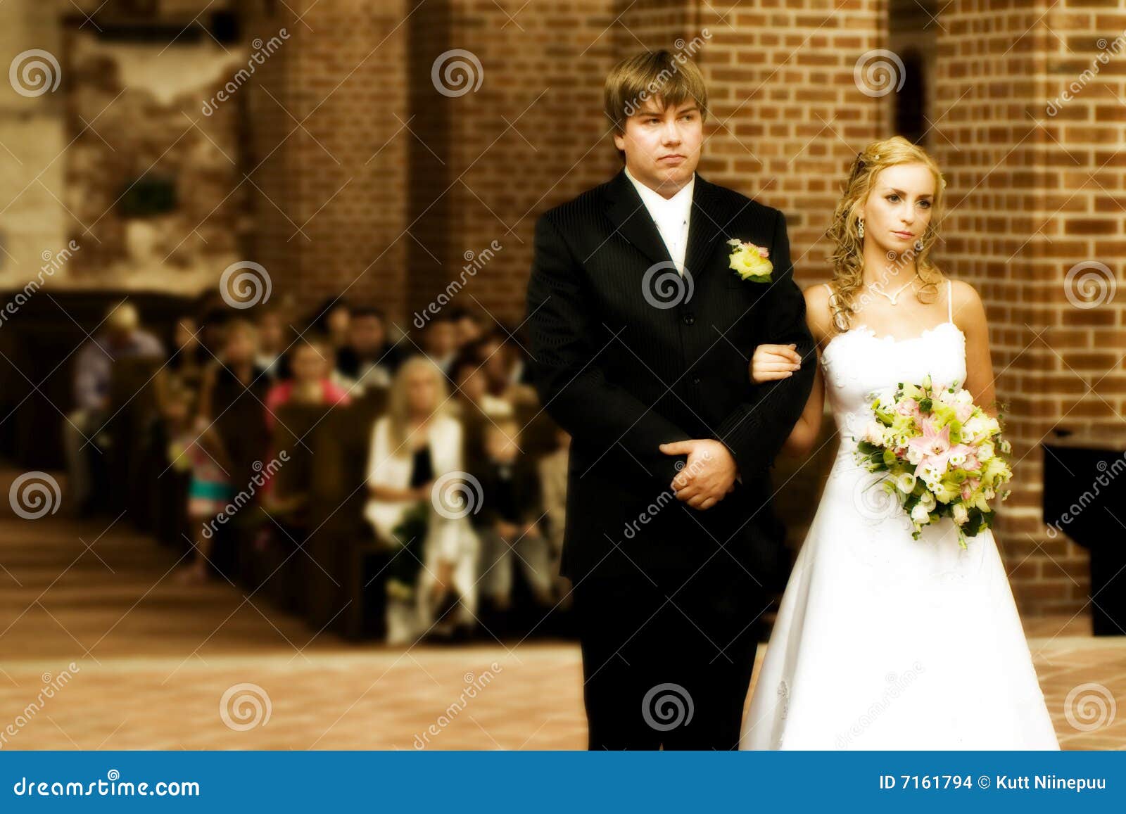 Wedding Couple at the Altar Stock Photo - Image of female, groom: 7161794