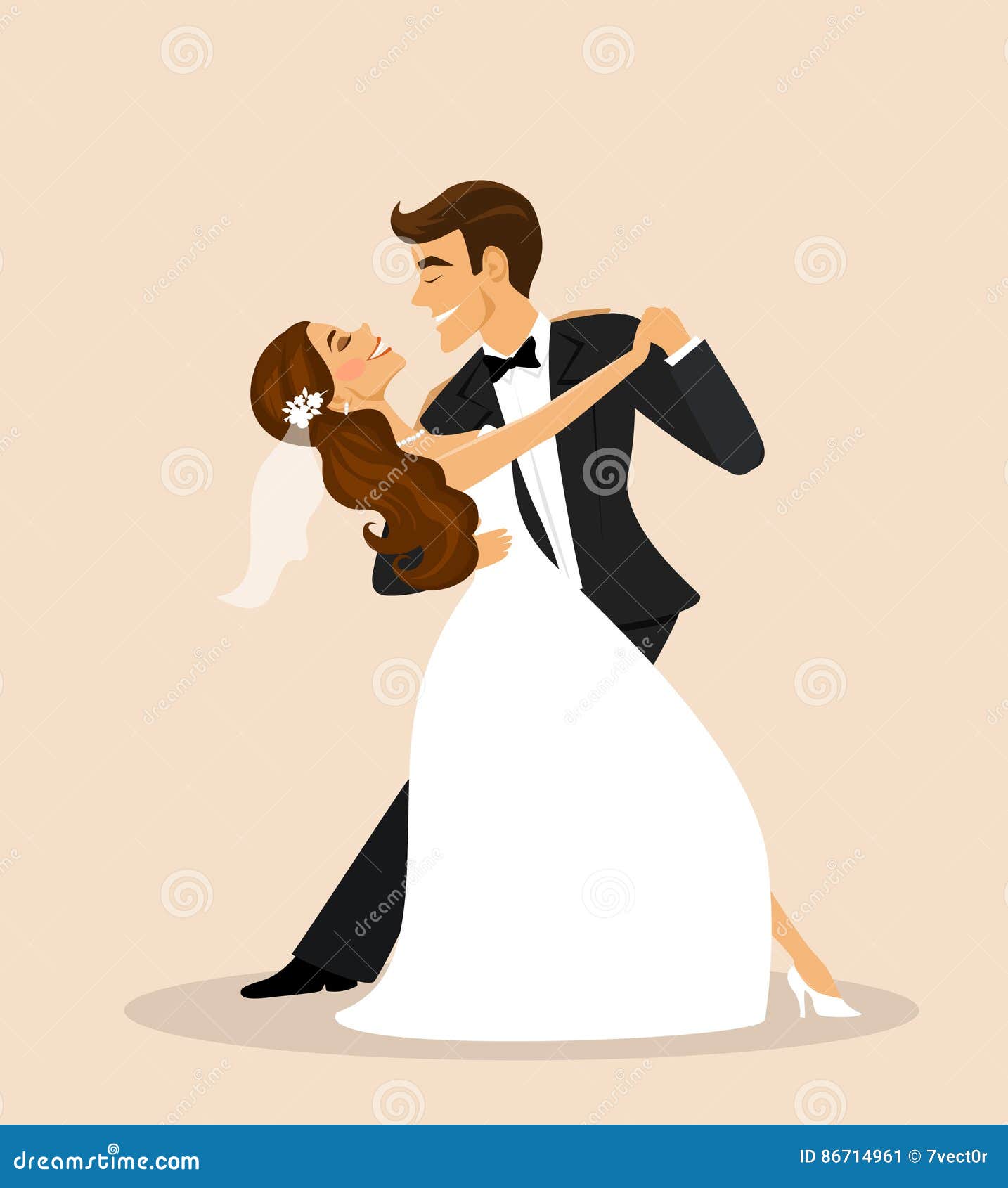 Wedding Couple, Bride and Groom Dancing Stock Vector - Illustration of ... Wedding Couple, Bride and Groom Dancing Stock Vector - Illustration of ...