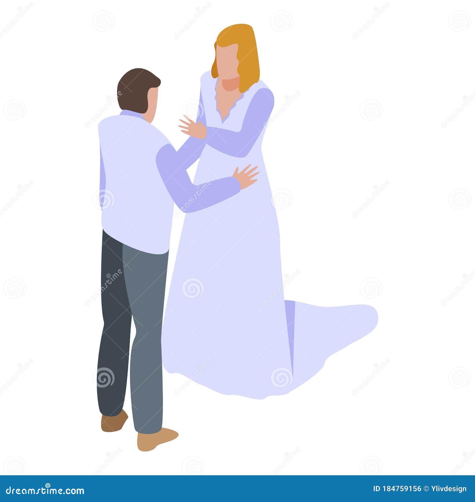 Wedding Couple Dance Icon, Isometric Style Stock Vector - Illustration ...