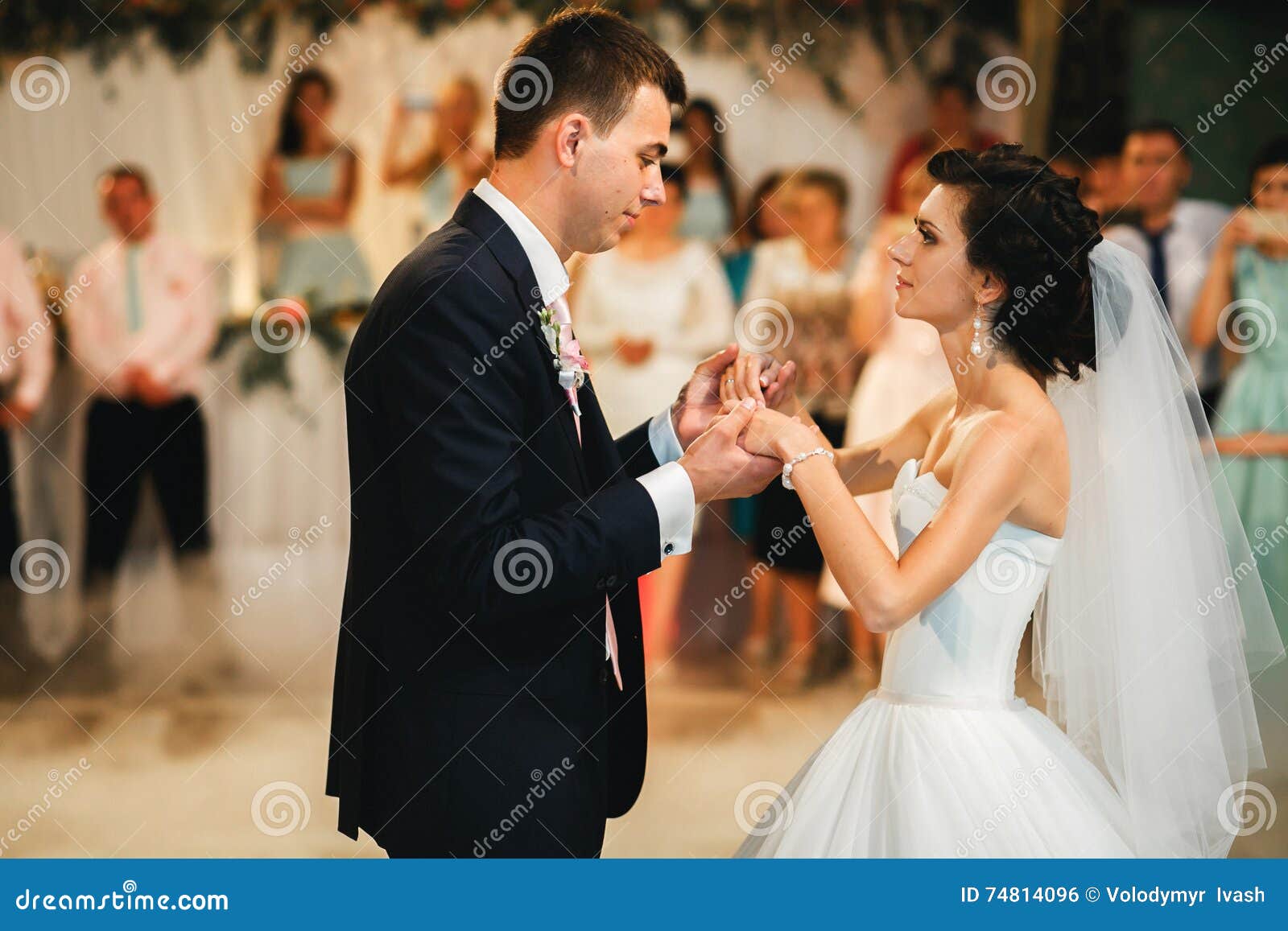 Wedding Couple Dancing the First Dance Stock Photo - Image of lovely ...