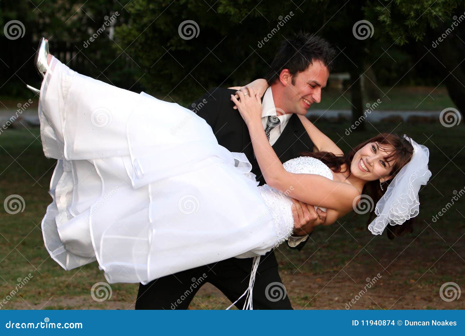 Wedding Couple Fun stock photo. Image of newly, groom - 11940874