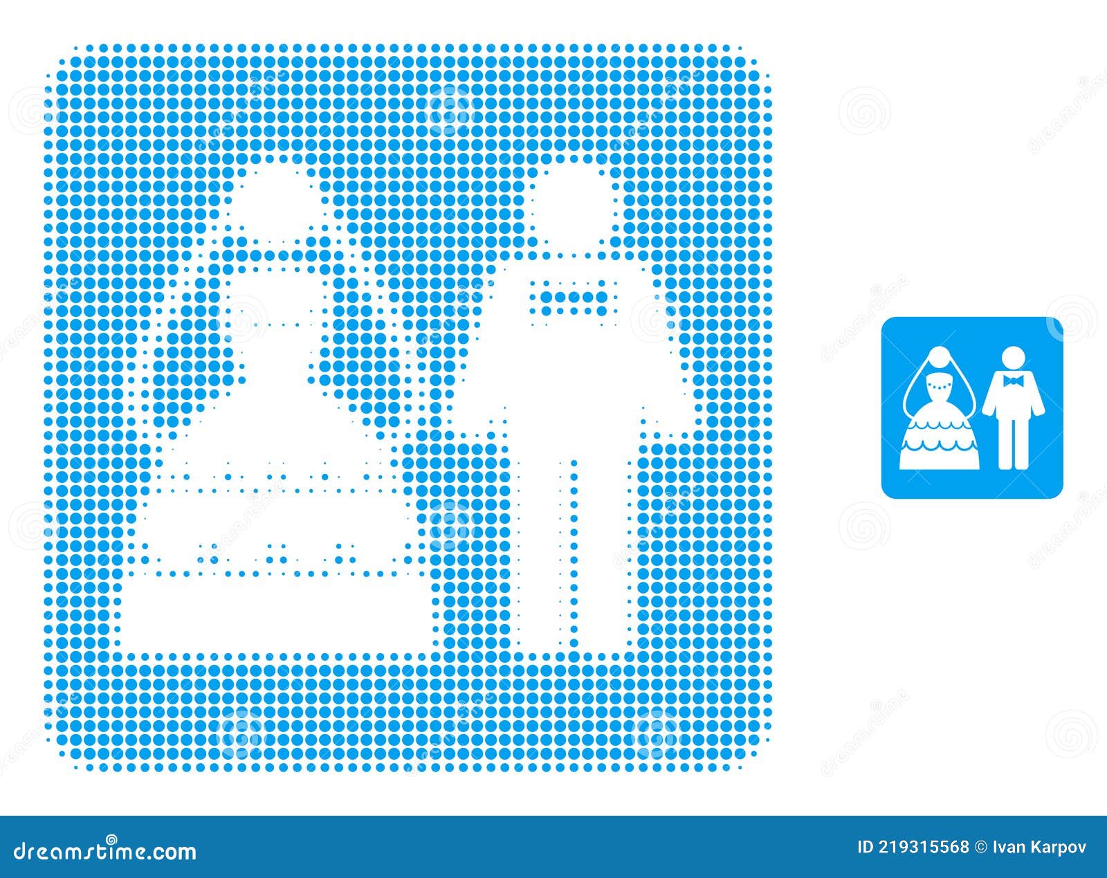 Wedding Couple Halftone Dot Icon Stock Photo - Image of beauty ...