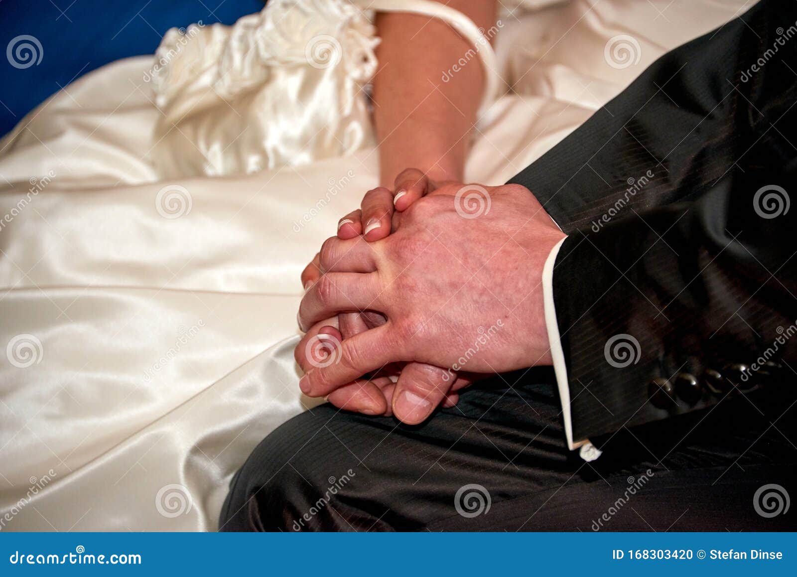 Wedding Couple Hand in Hand Stock Photo - Image of beautiful, husband ...