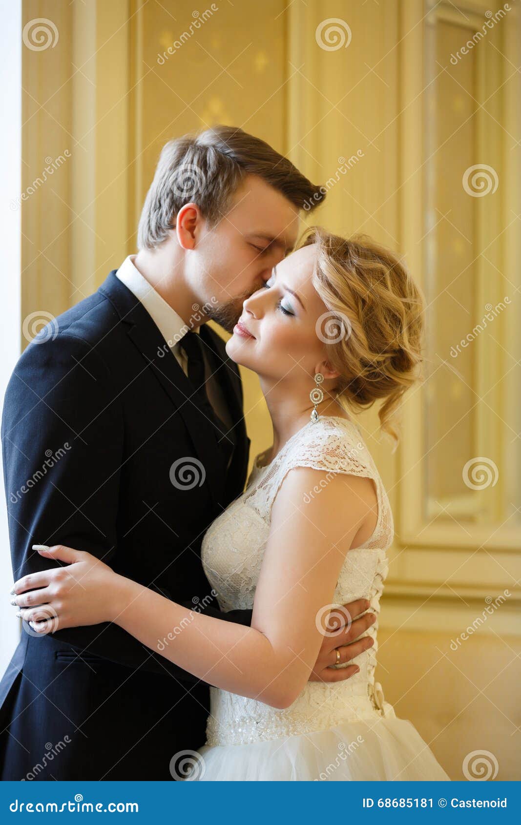 Wedding couple indoor stock image. Image of happy, couple - 68685181