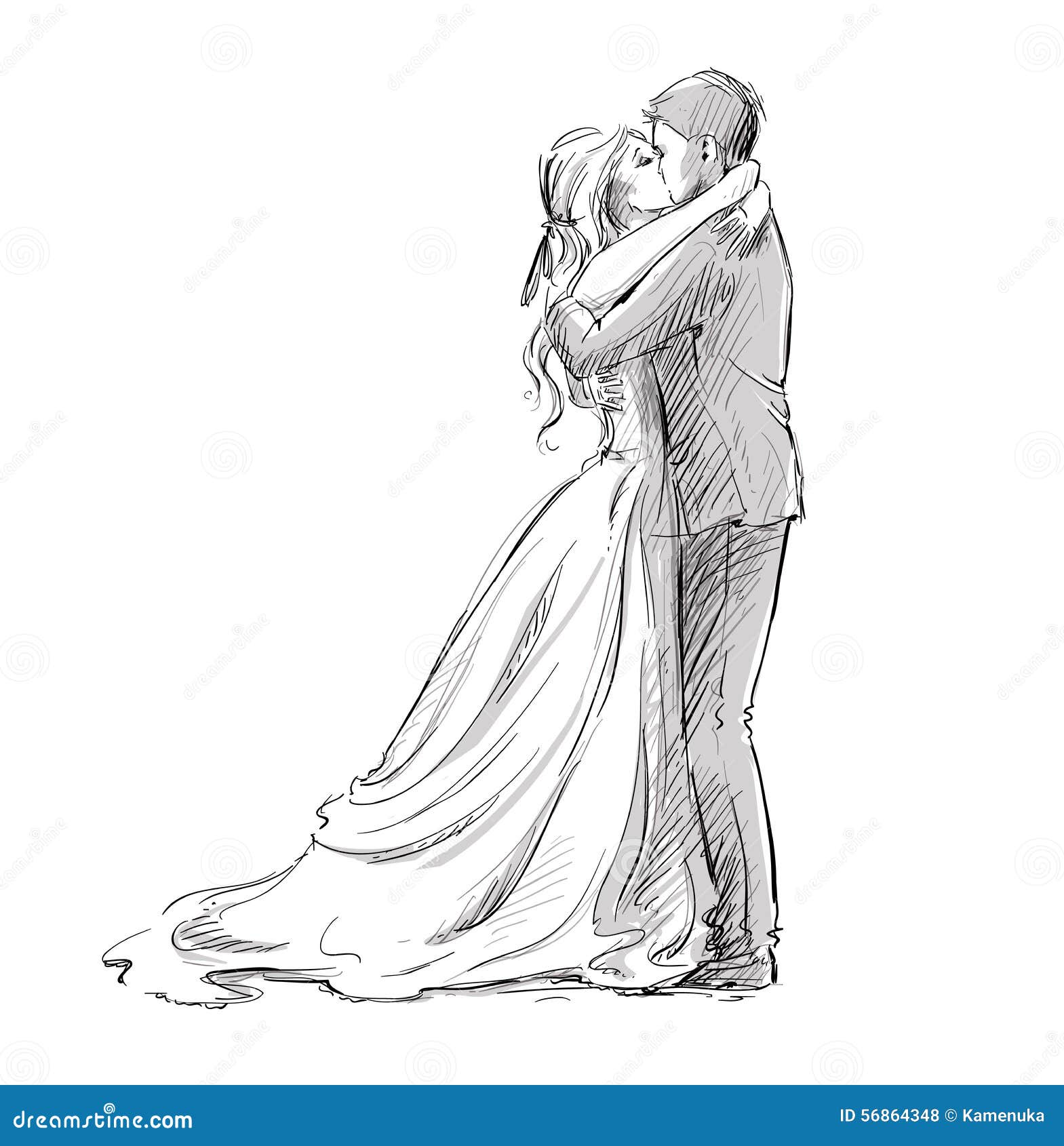 Wedding Couple Kiss. Newlywed. Stock Vector - Illustration of festive ... Wedding Couple Kiss. Newlywed. Stock Vector - Illustration of festive ...
