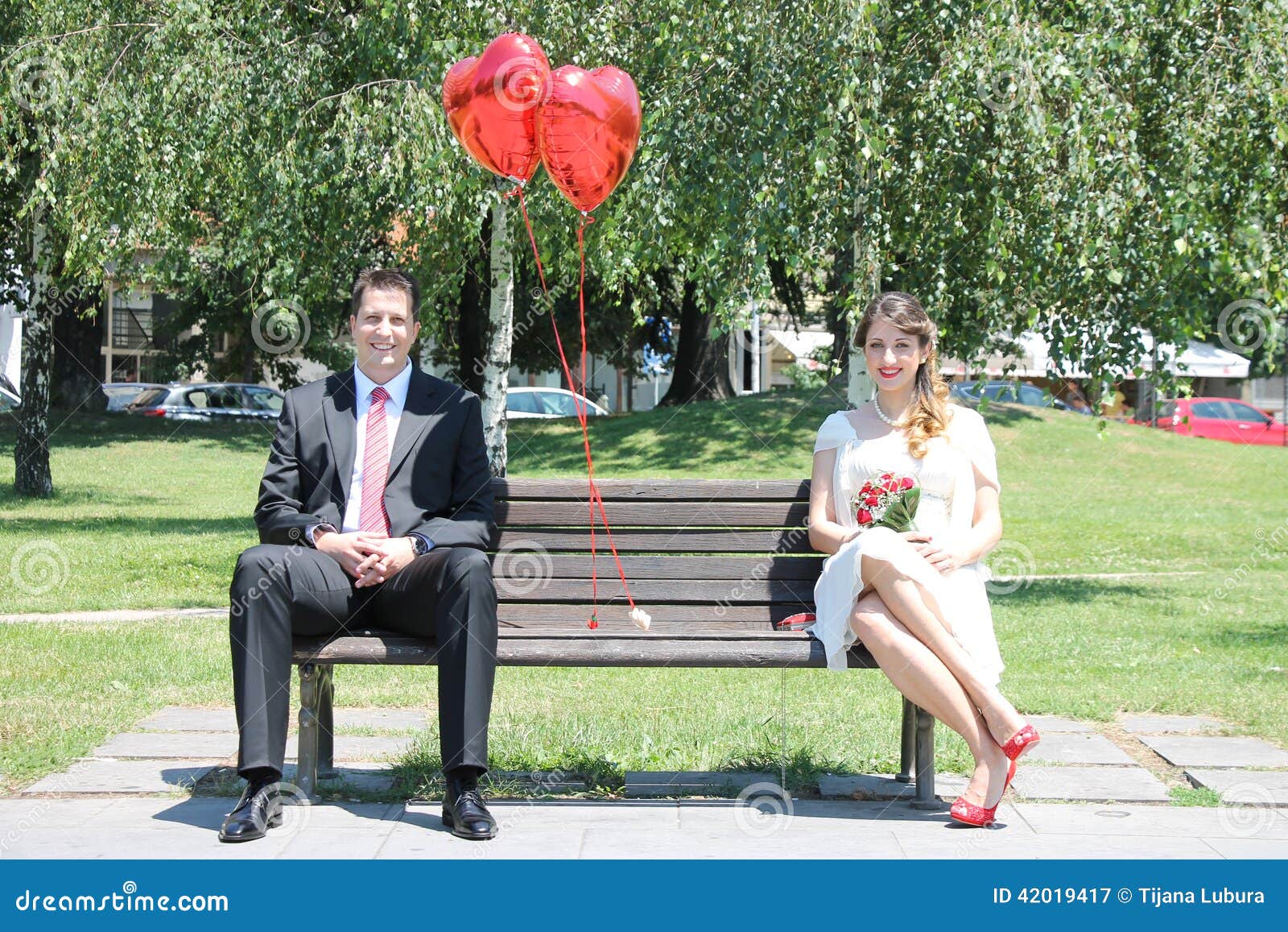 Wedding couple stock image. Image of people, nature, green - 42019417