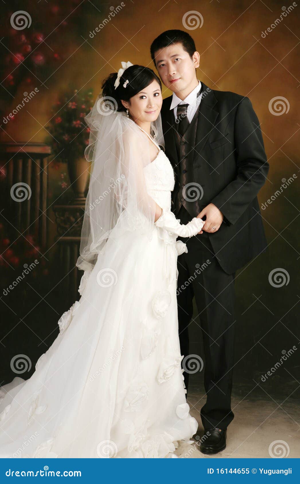 Wedding couple portrait stock image. Image of happiness - 16144655