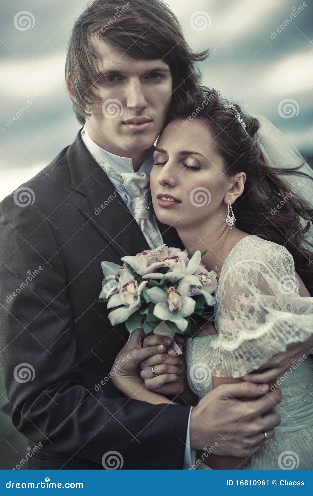 Wedding couple portrait stock image. Image of love, tender - 16810961