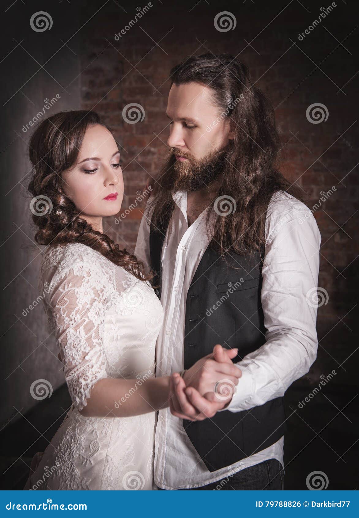 Wedding Couple in Retro Style Stock Photo - Image of people, love: 79788826