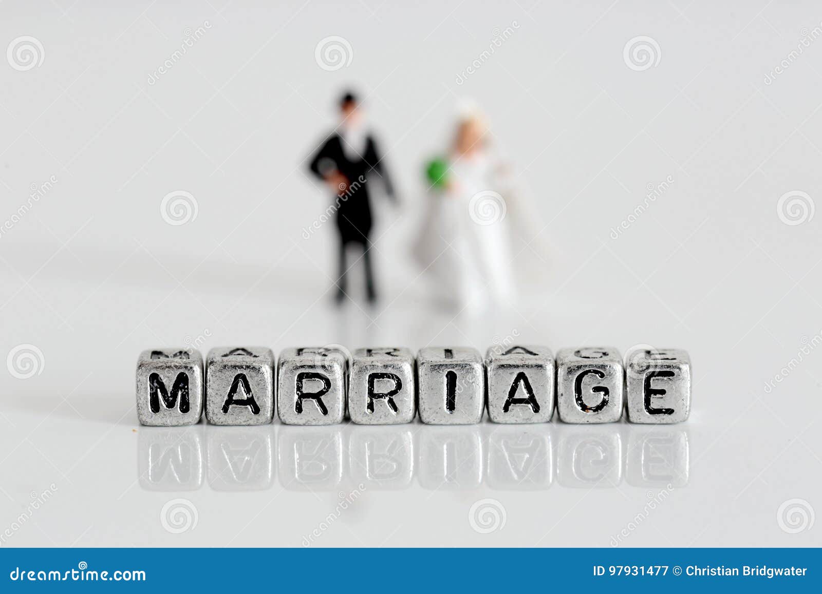 Wedding Couple with the Word Marriage on Beads Stock Image - Image of ...