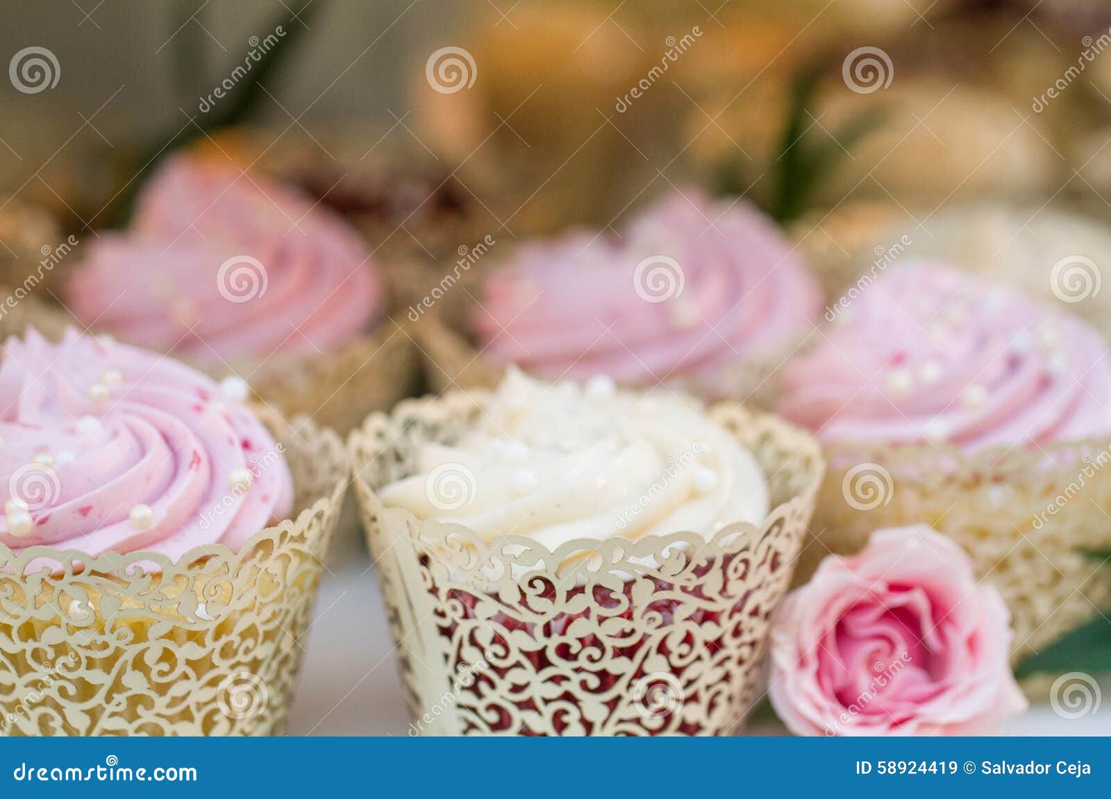 Wedding cupcake cake stock image. Image of beautiful - 58924419