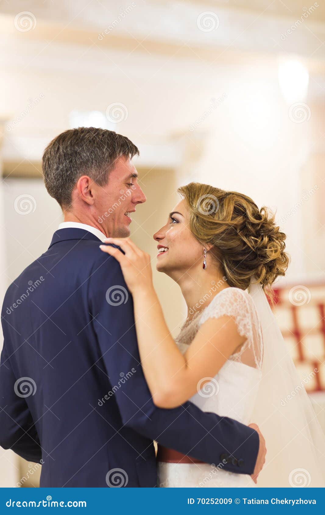 Wedding Dance of Bride and Groom Stock Image - Image of fashion, family ...