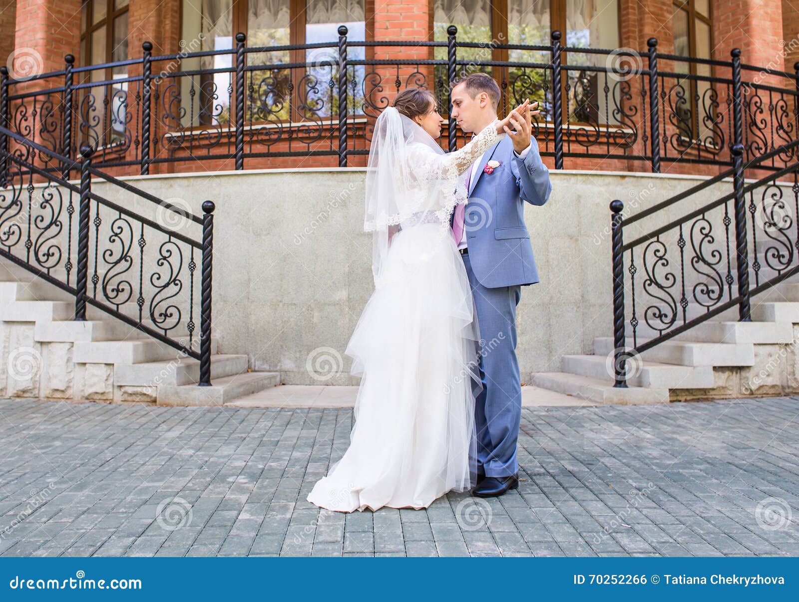 Wedding Dance of Bride and Groom Stock Photo - Image of female, married ...